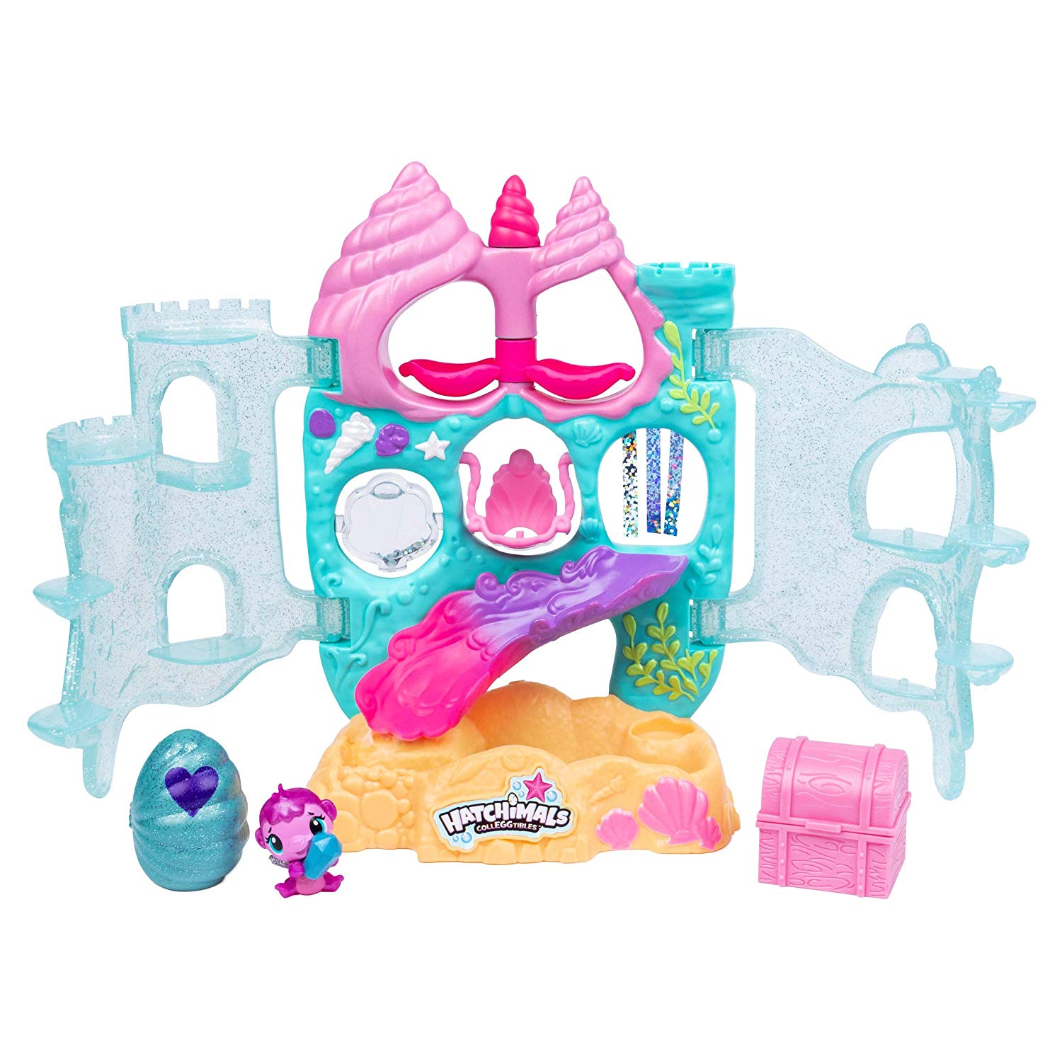 Hatchimals CollEGGtibles, Coral Castle Fold-open Playset with Exclusive ...