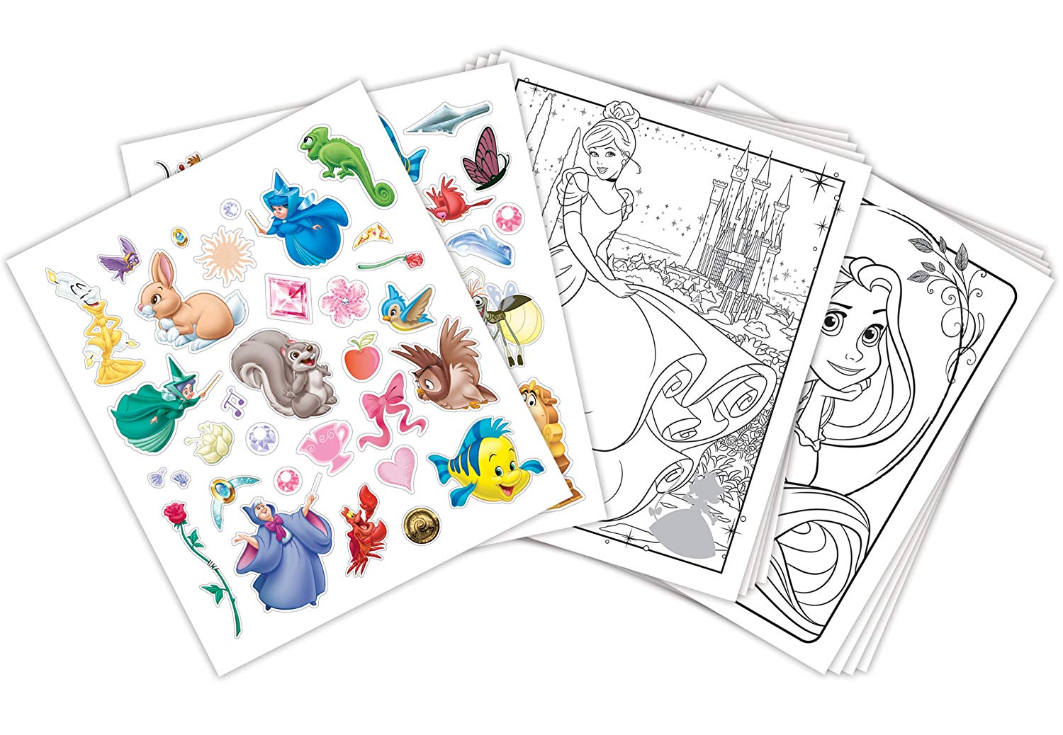Crayola Disney Disney Princess Colour and Sticker Book, Multi-Colour ...
