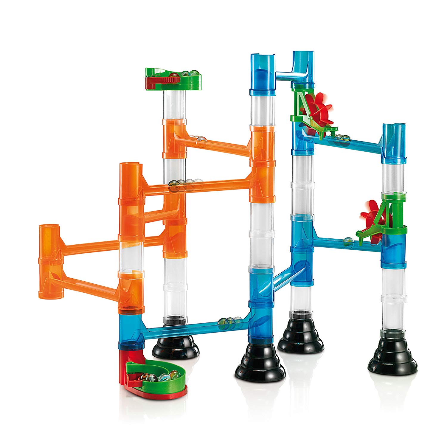 Quercetti 45-Piece Transparent Marble Run – Marble Run Construction Toy ...