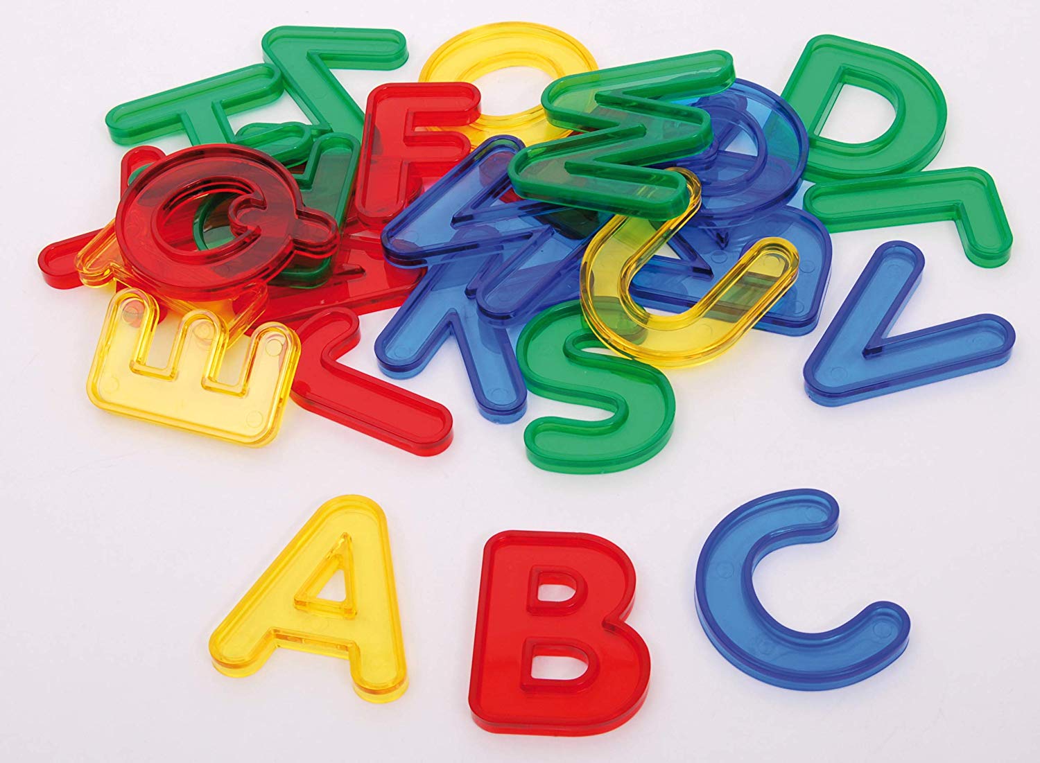 EDX Education 75114 Transparent Letters Set, Pack of 26, Translucent ...