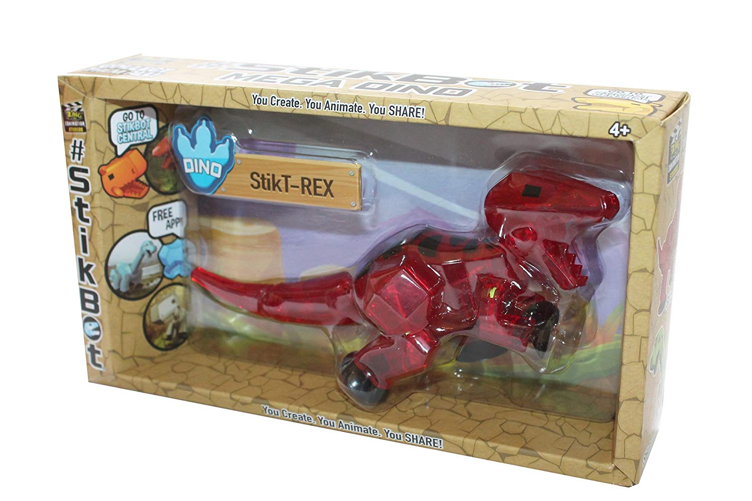 Zing StikBot Mega Dino T Rex (Colour May Vary) – TopToy