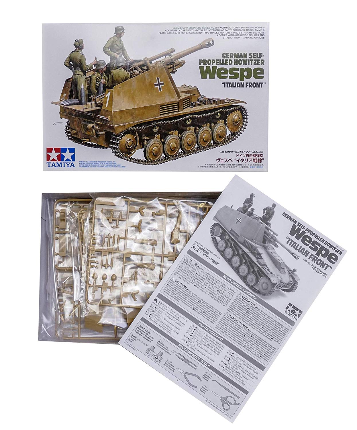 TAMIYA 35358 – 1:35 Tank Hood Wasp Italy Front, Model Making, Plastic ...