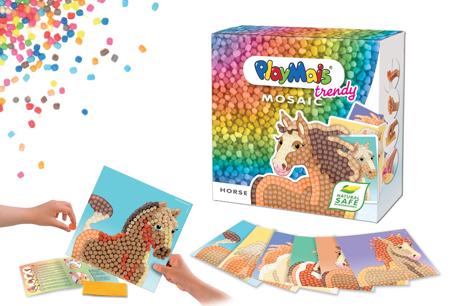 PlayMais TRENDY MOSAIC HORSE creative craft kit for girls and boys from ...
