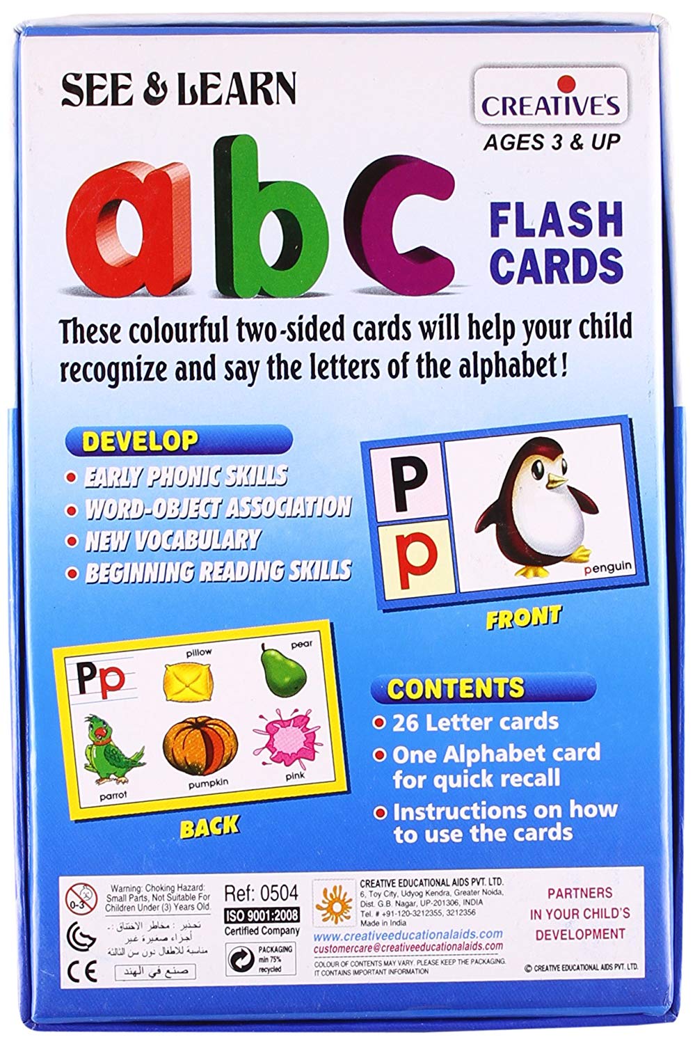 CREATIVE EDUCATIONAL Pre-School See and Learn Alphabet Flash Cards – TopToy