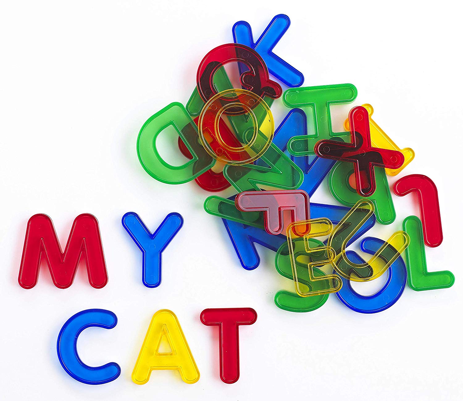 EDX Education 75114 Transparent Letters Set, Pack of 26, Translucent ...