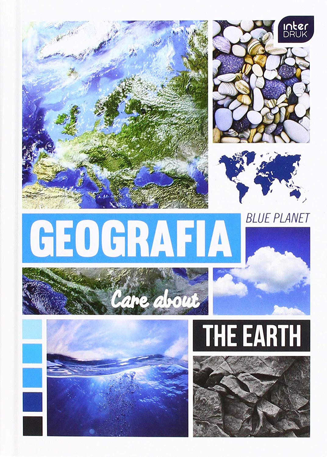 Interdruk BRA5GEO Hardcover Notebook A5 80# Geography, Multi-Color – TopToy