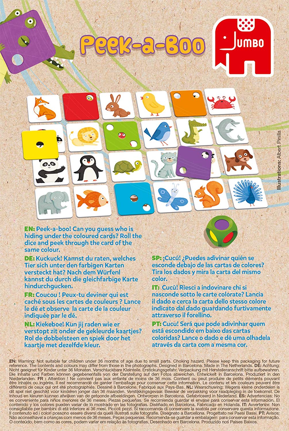 Jumbo, Peek-a-Boo, Board Game, 2 to 4 Players, Ages 3 Year Plus – TopToy