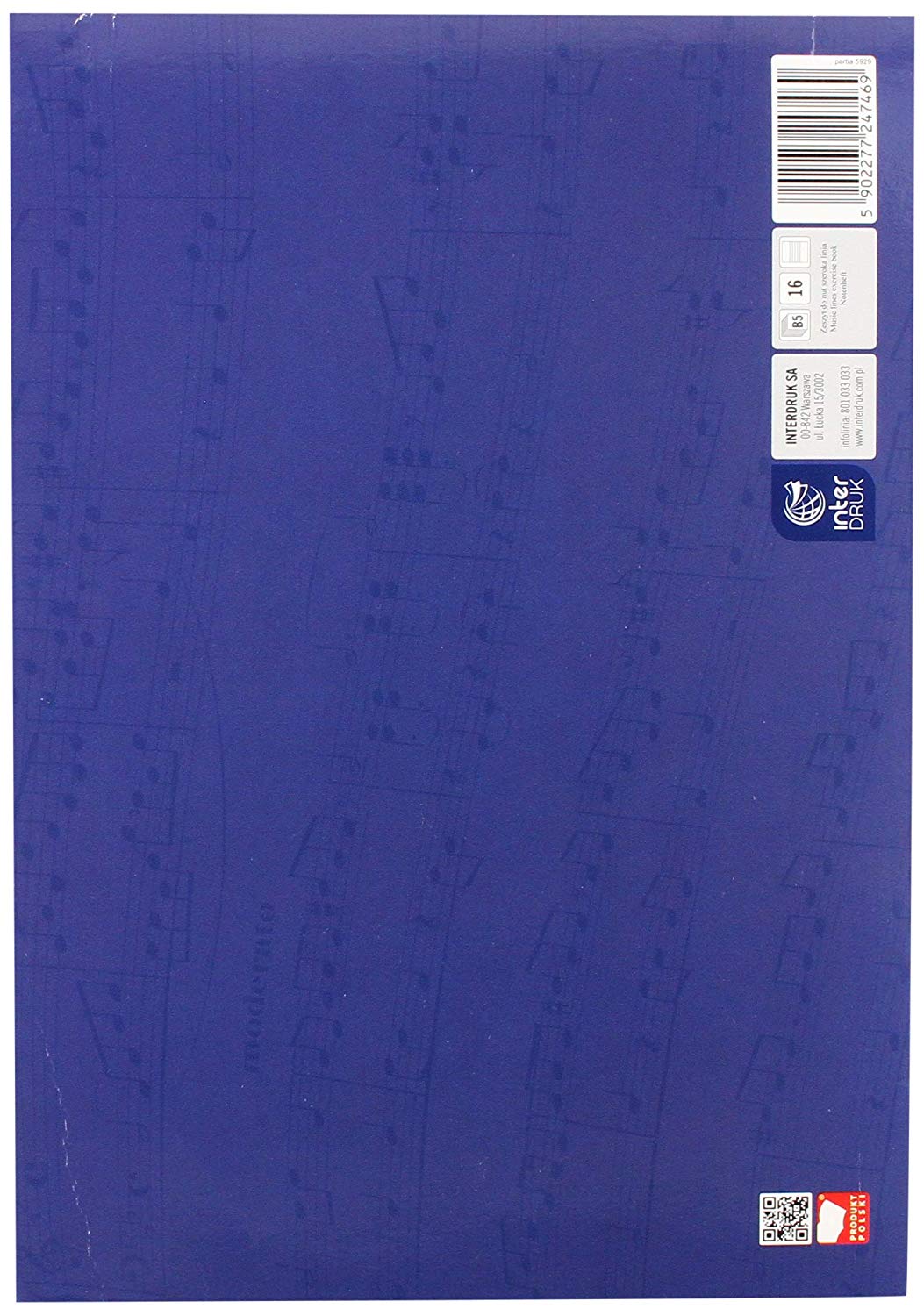 Interdruk 5902277247469 Notebook for Music Lessons A5 16 Mix, Multi ...