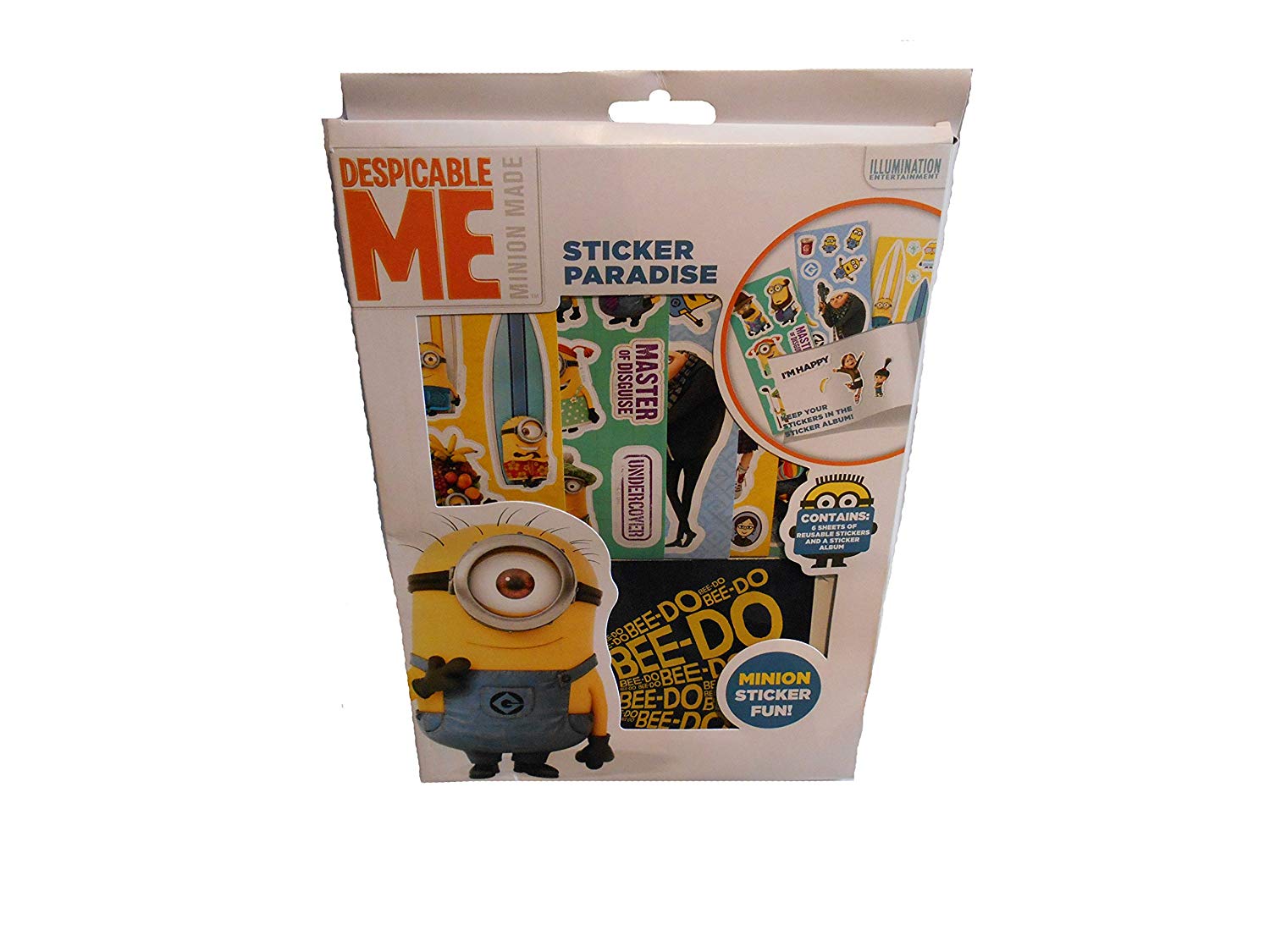 Despicable Me Minions Sticker Paradise With 4 Sheets of Reuasable ...