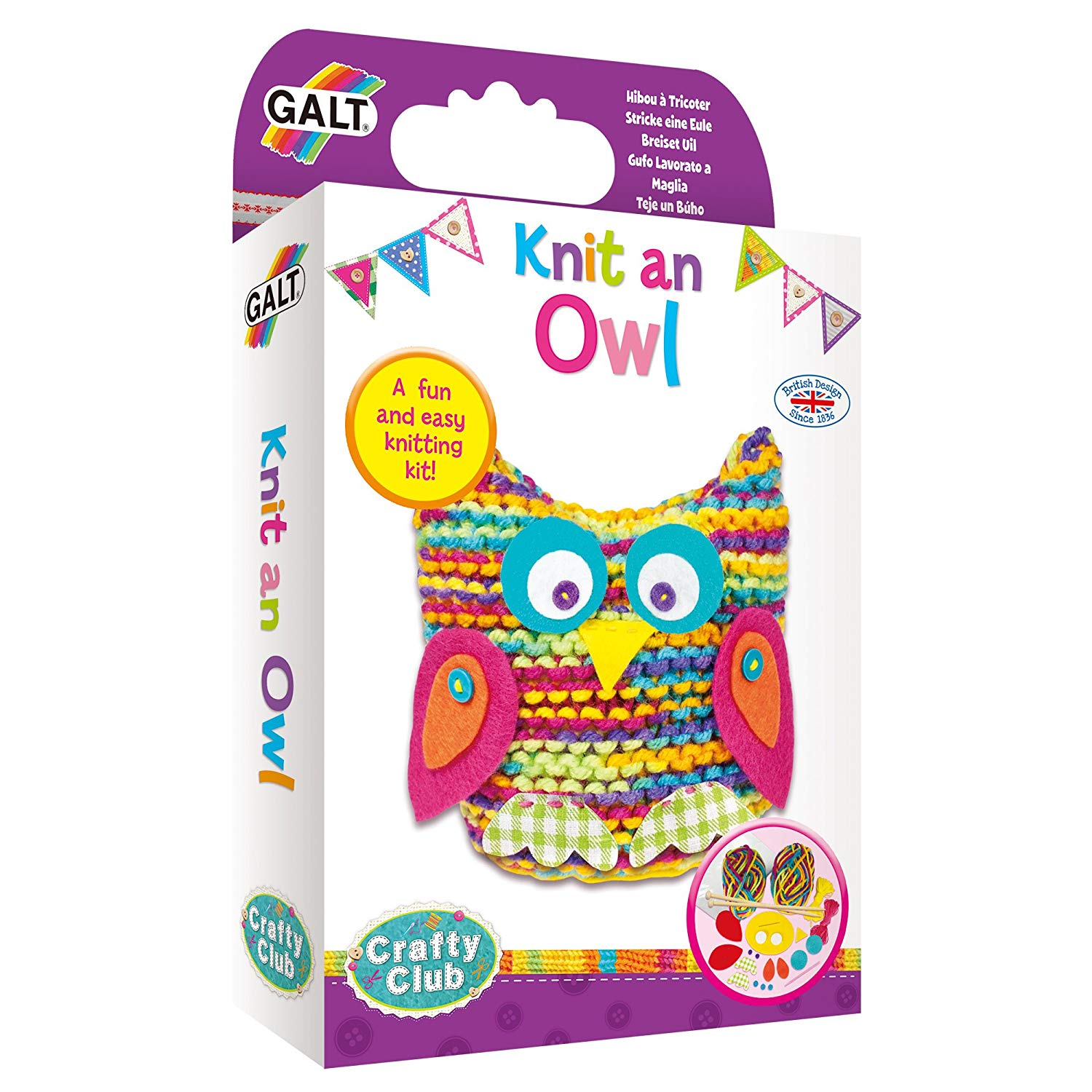 Galt Toys Knit an Owl Knitting Kit, Craft Kits for Children – TopToy