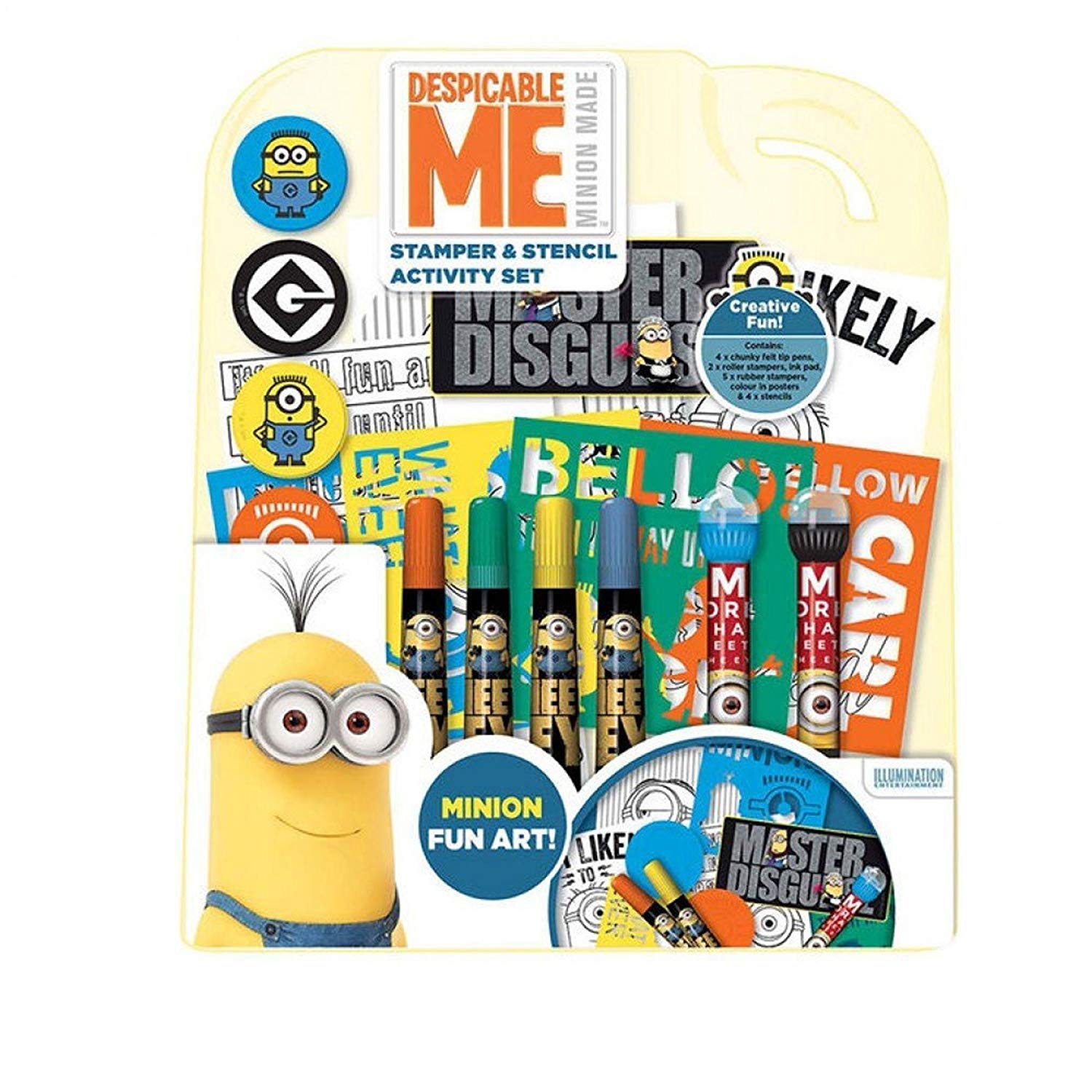 Despicable Me Minions Stamper & Stencil Set, Stencils, Roller Stamps ...