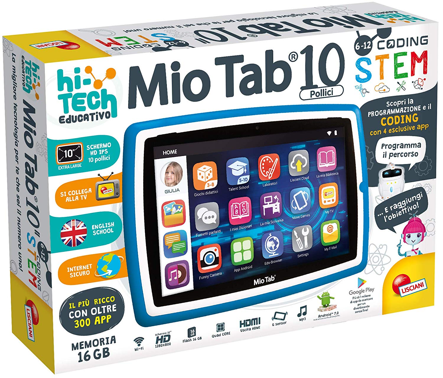 Lisciani Games – My Tab 10″ Evolution Stem Coding 2019 Special Edition ...
