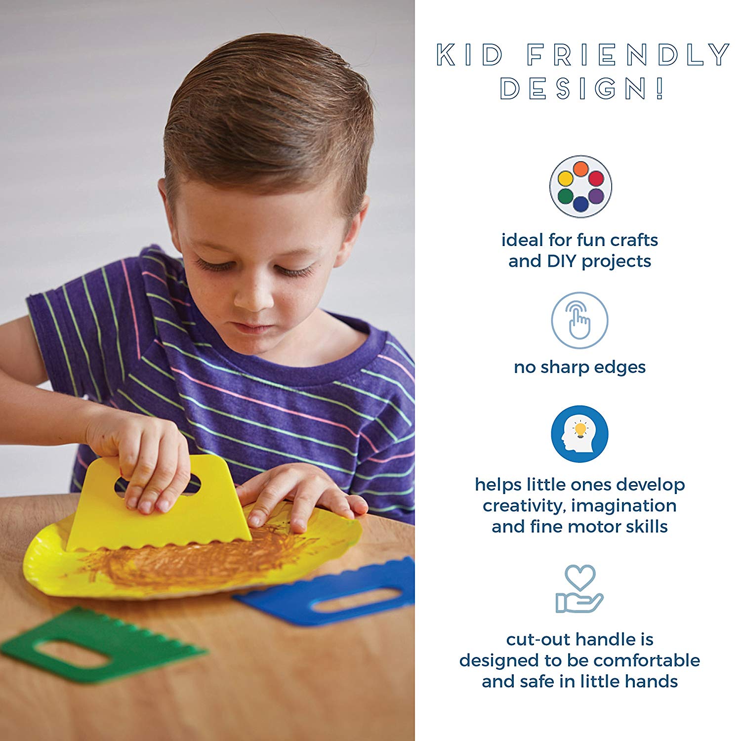 ECR4Kids Designer Paint Scrapers Set – Art Supplies for Kids and ...