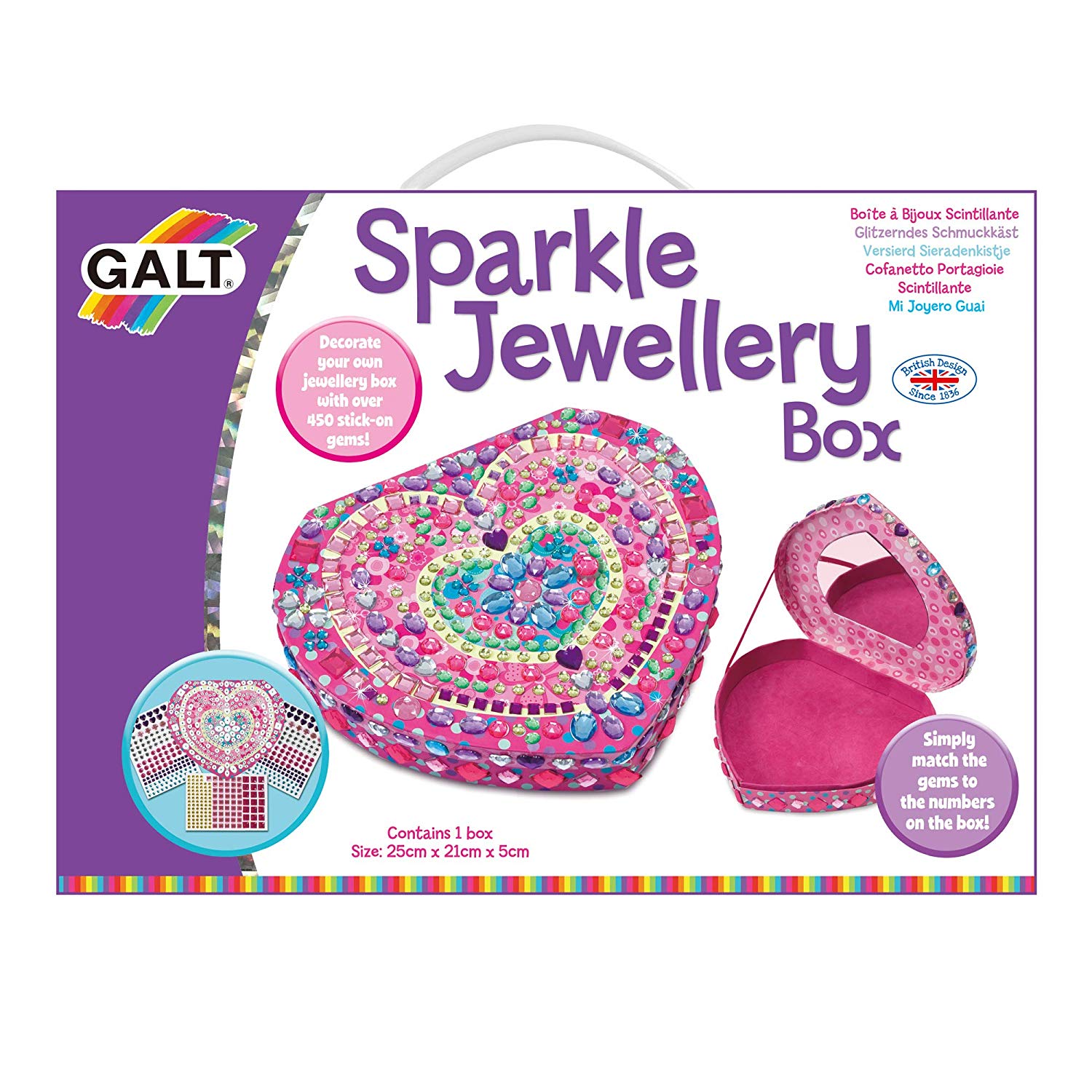 Galt Toys, Sparkle Jewellery Box, Kids’ Craft Kits, Ages 6 Years Plus ...