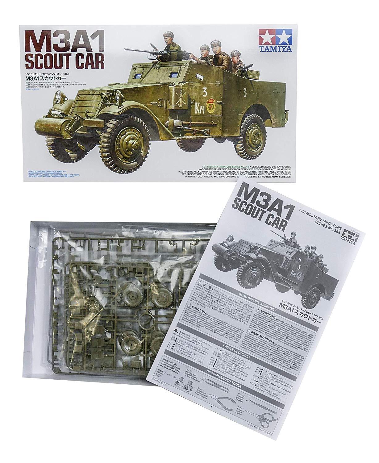 Tamiya TAM35363 35363 – 1:35 US M3A1 Scout Car Model Construction ...