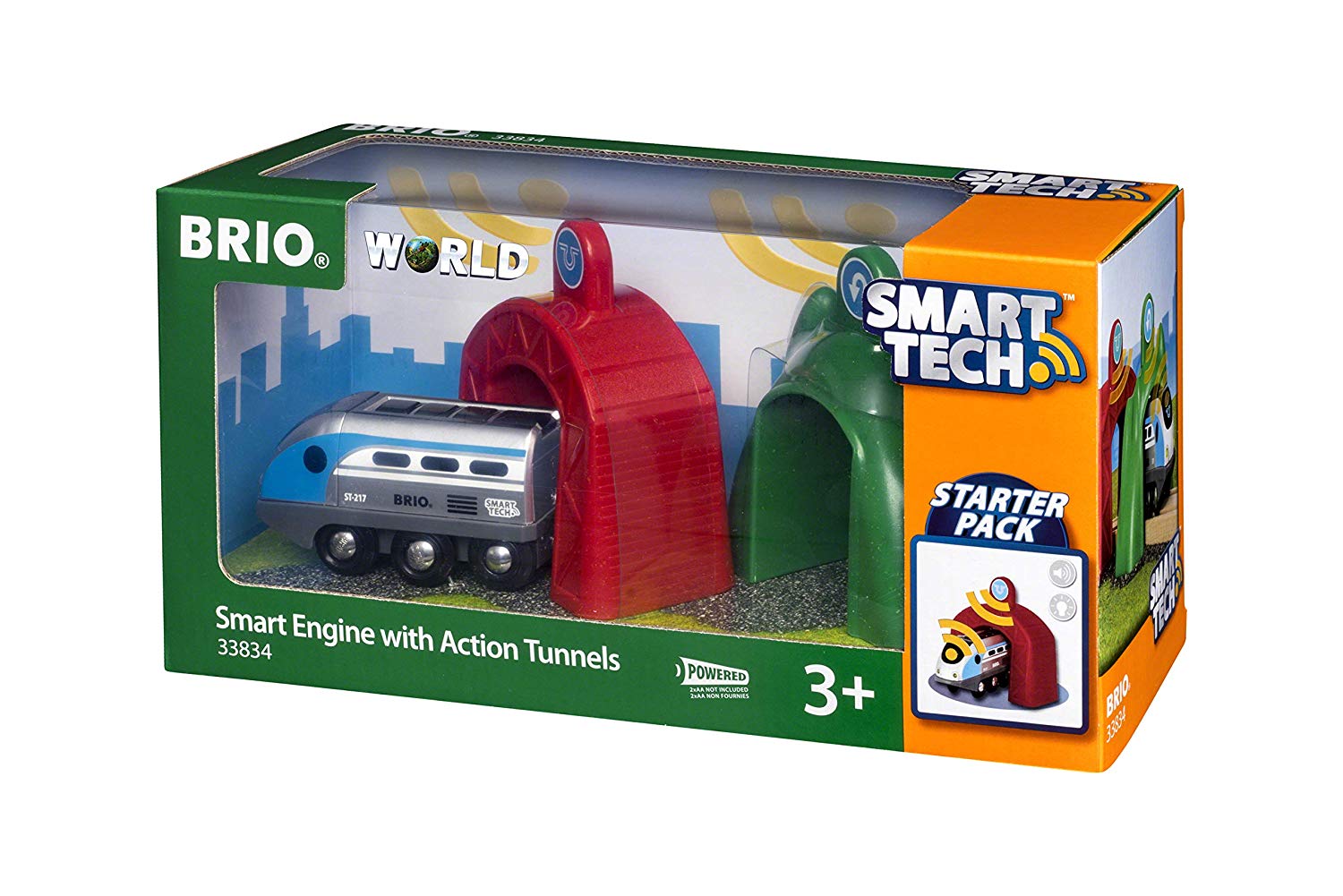BRIO World Smart Tech Engine with Action Tunnels for Kids Age 3 Years ...