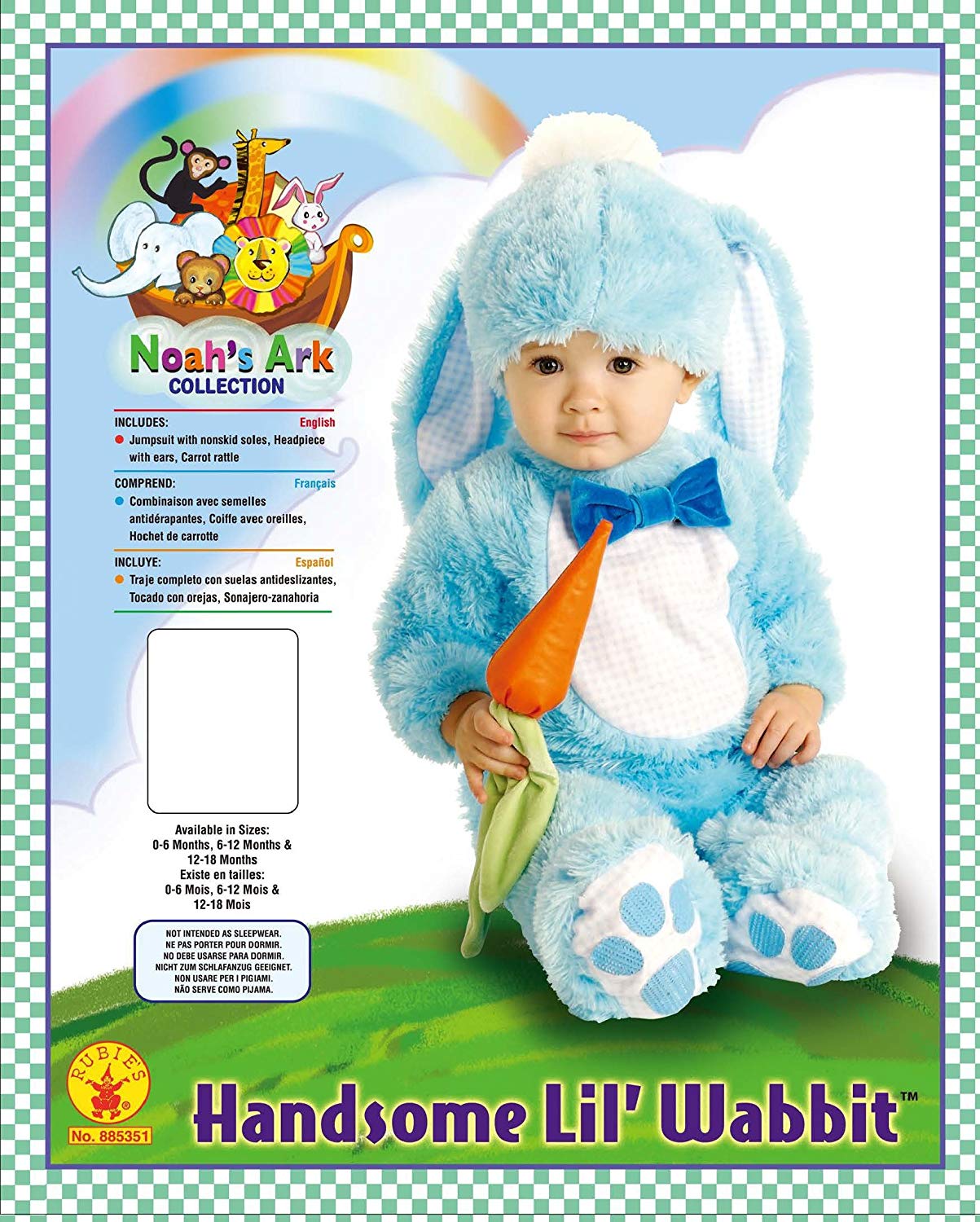 Rubie’s Official 8853510-6 Handsome Lil’ Rabbit Costume Unisex-Child ...