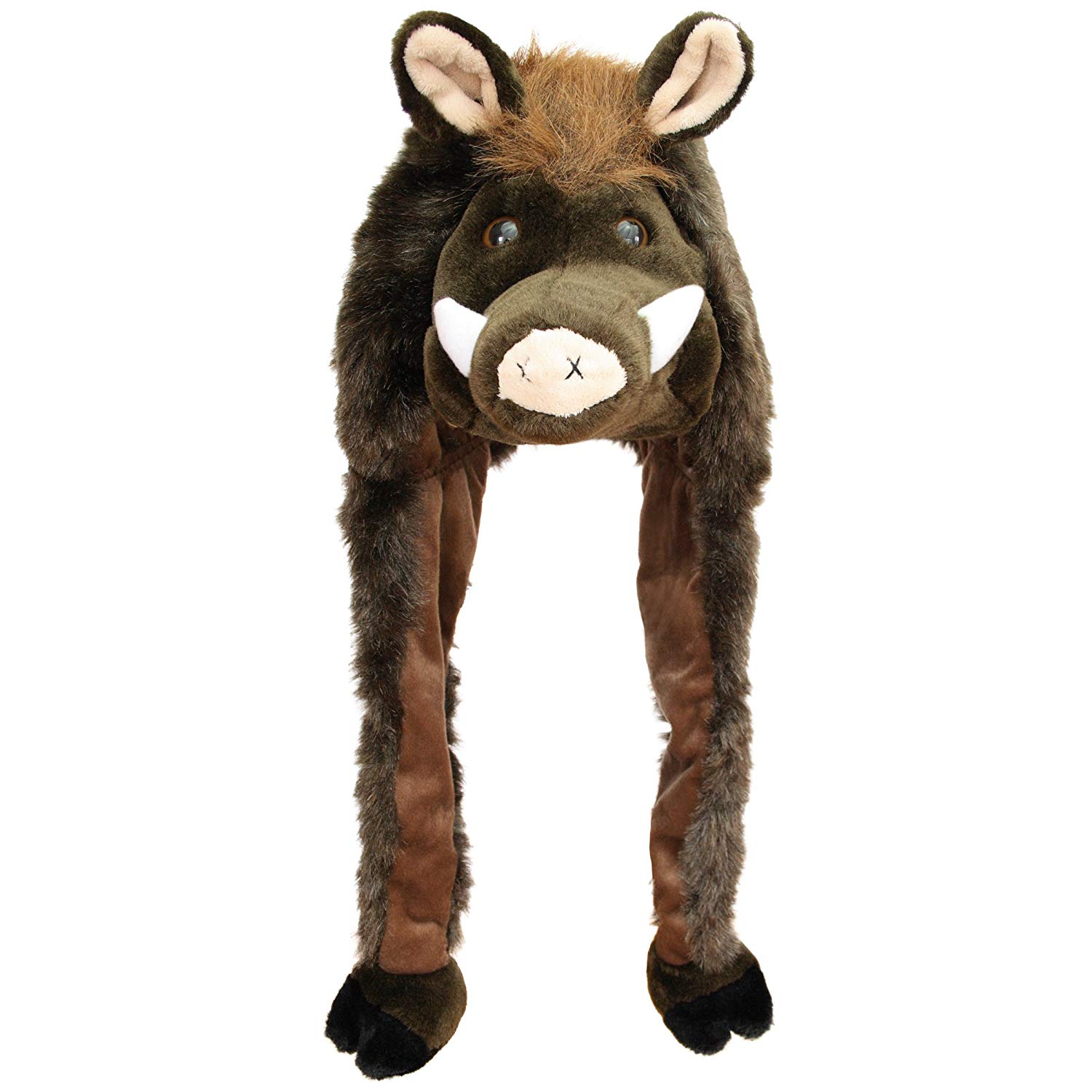 Presents with names wild boar soft and cuddly, plush hat, brown, one ...