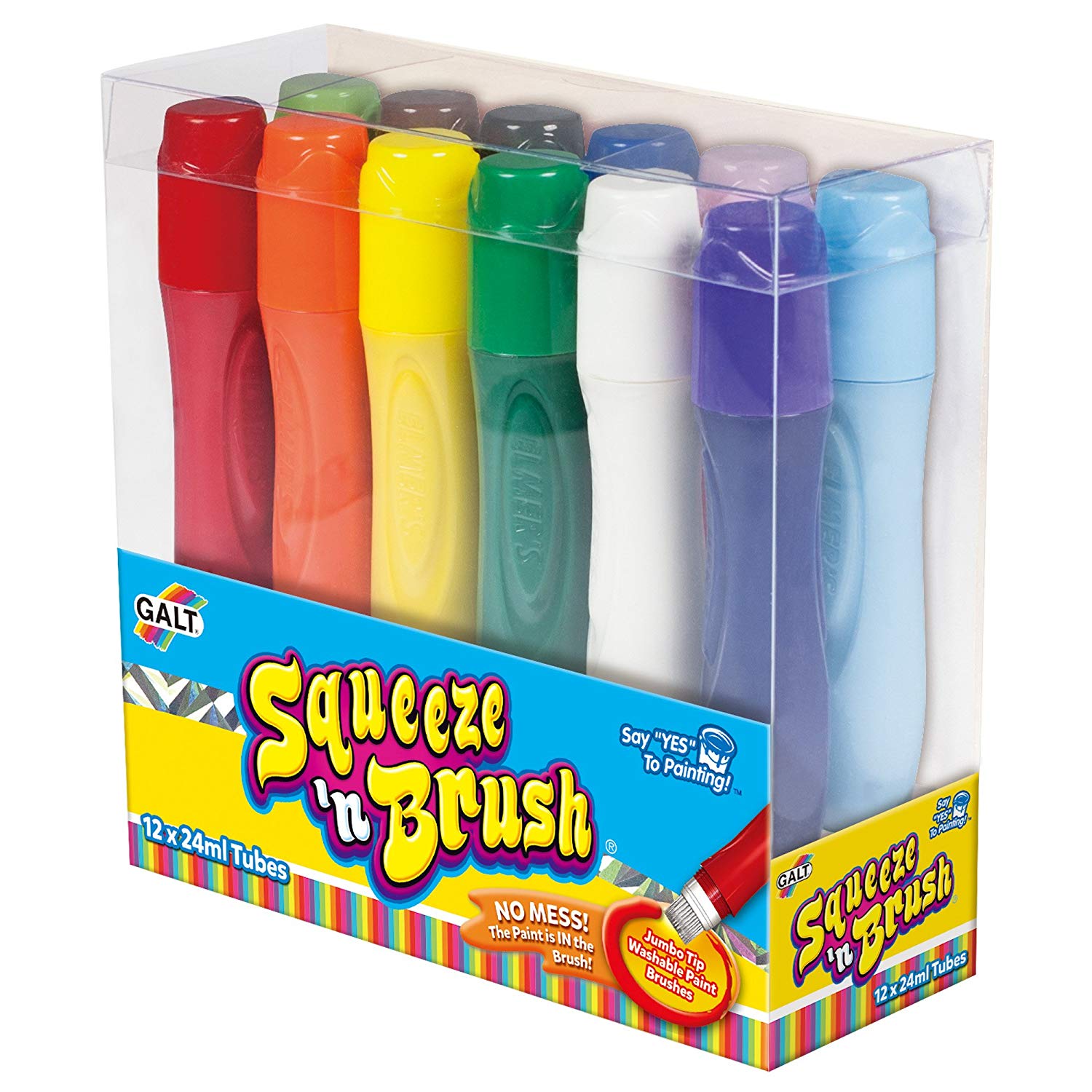 Galt Toys, Squeeze ‘n Brush – 12 Classic Colours, Brush Colouring Pens ...