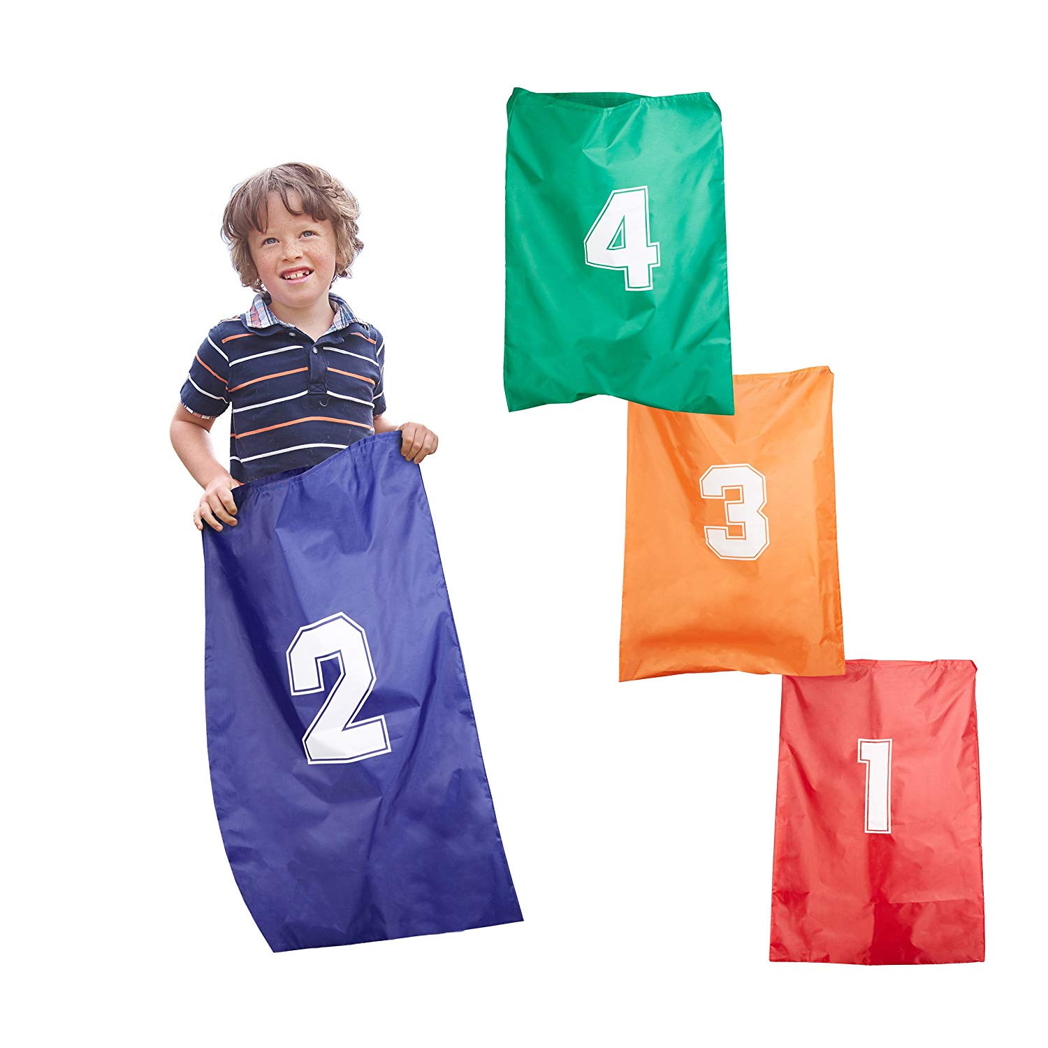 Relaxdays 10022477 Jumping Kids, 4 Pc, Sack Race Bags, Set for Birthday ...