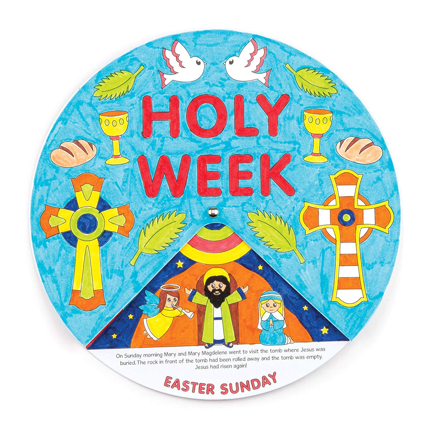 Baker Ross Holy Week Colour-In Story Wheels for Kids Perfect for ...