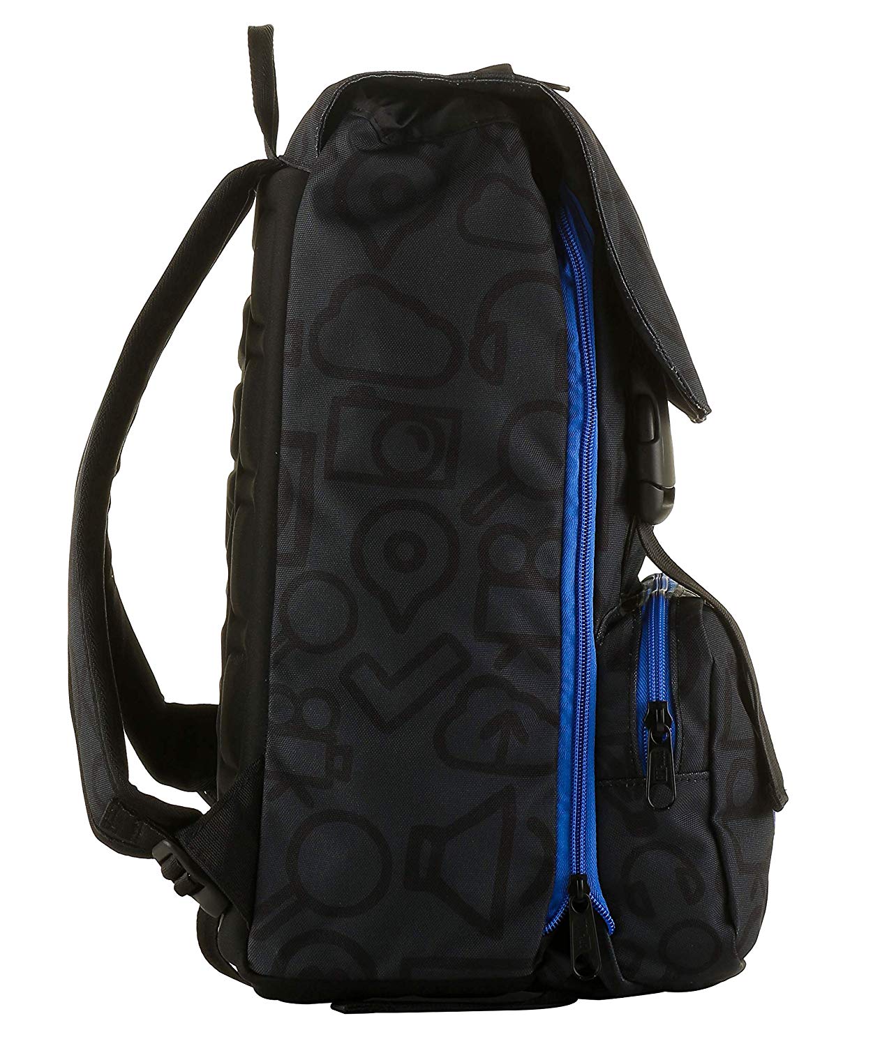 School Expandable Backpack Appack , MICRO MACRO , Black Blue , 28 Lt ...