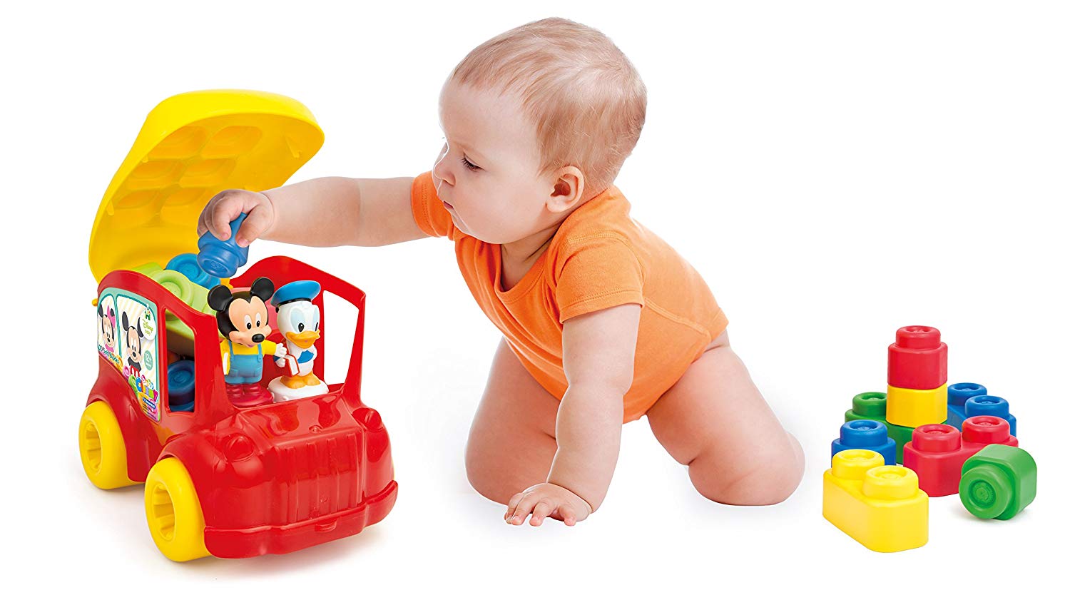 Clementoni Clemmy 14792 Building Blocks with Disney Bus – TopToy
