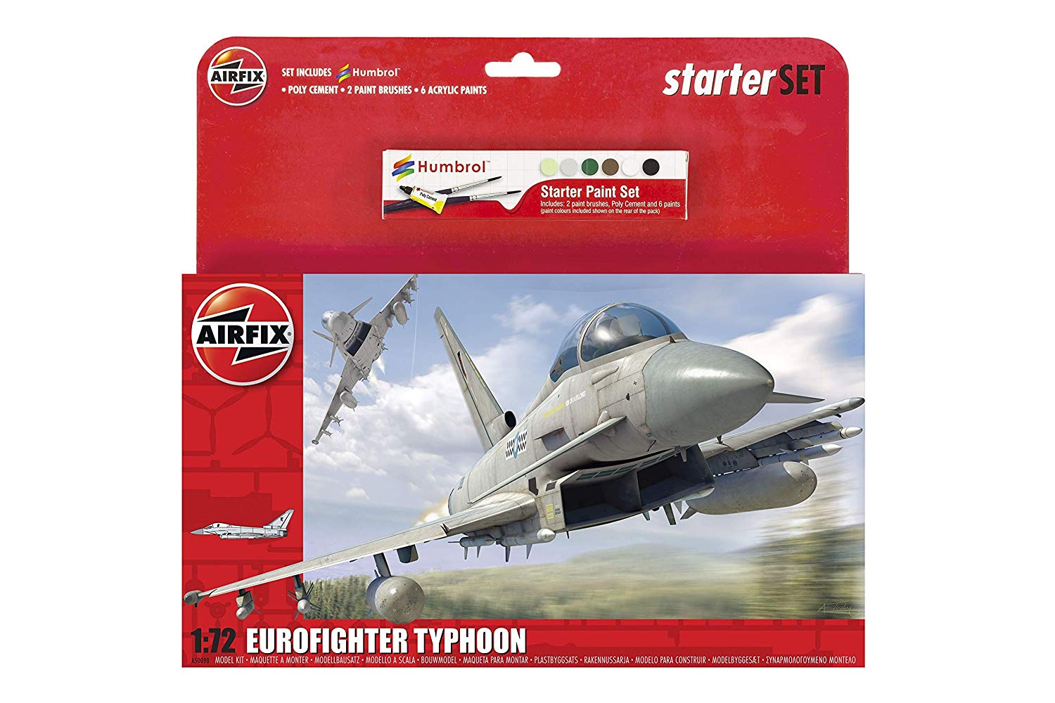 Airfix 1:72 Eurofighter Typhoon Scale Military Aircraft Category 3 Gift ...