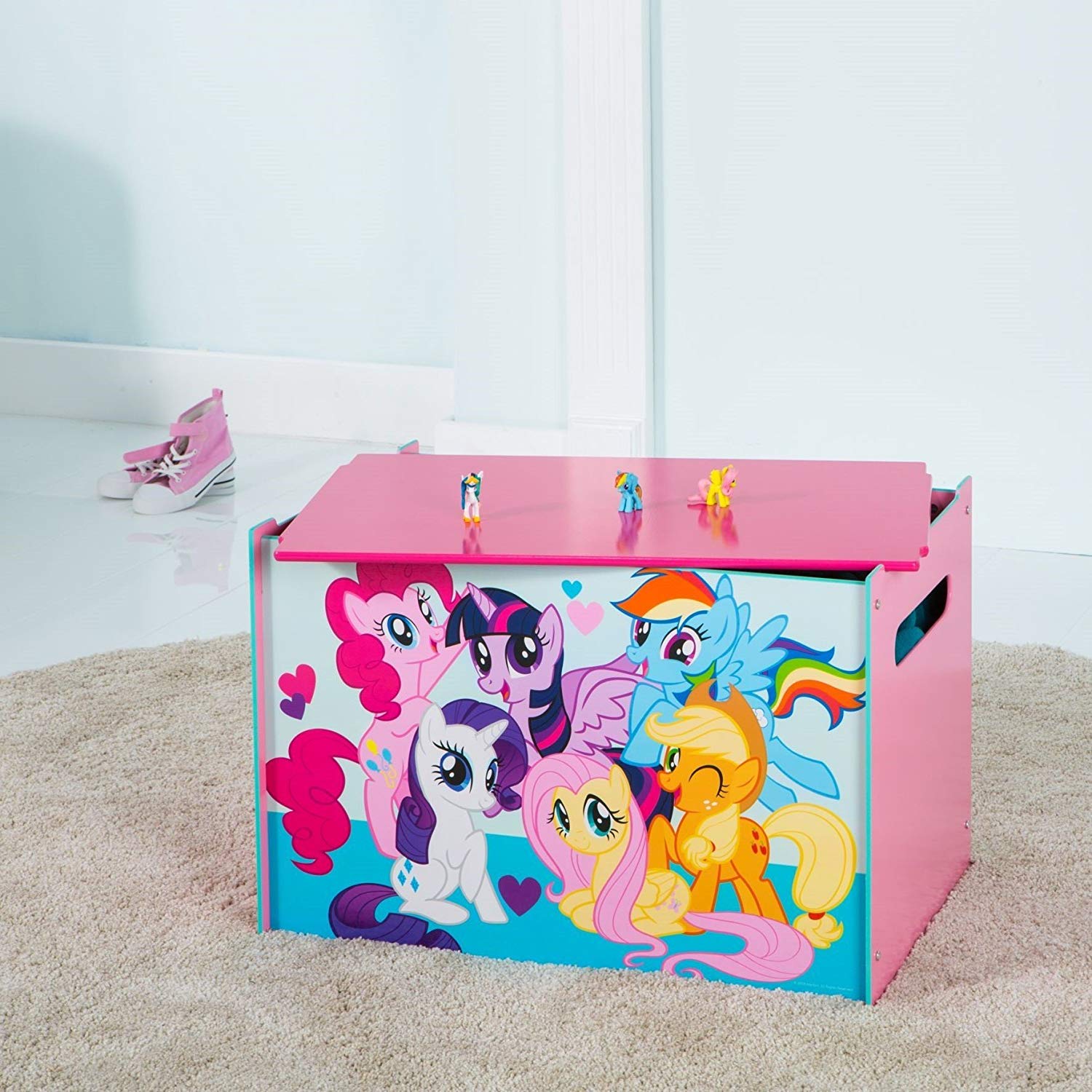 My Little Pony Kids Toy Box – Childrens Bedroom Storage Chest with ...