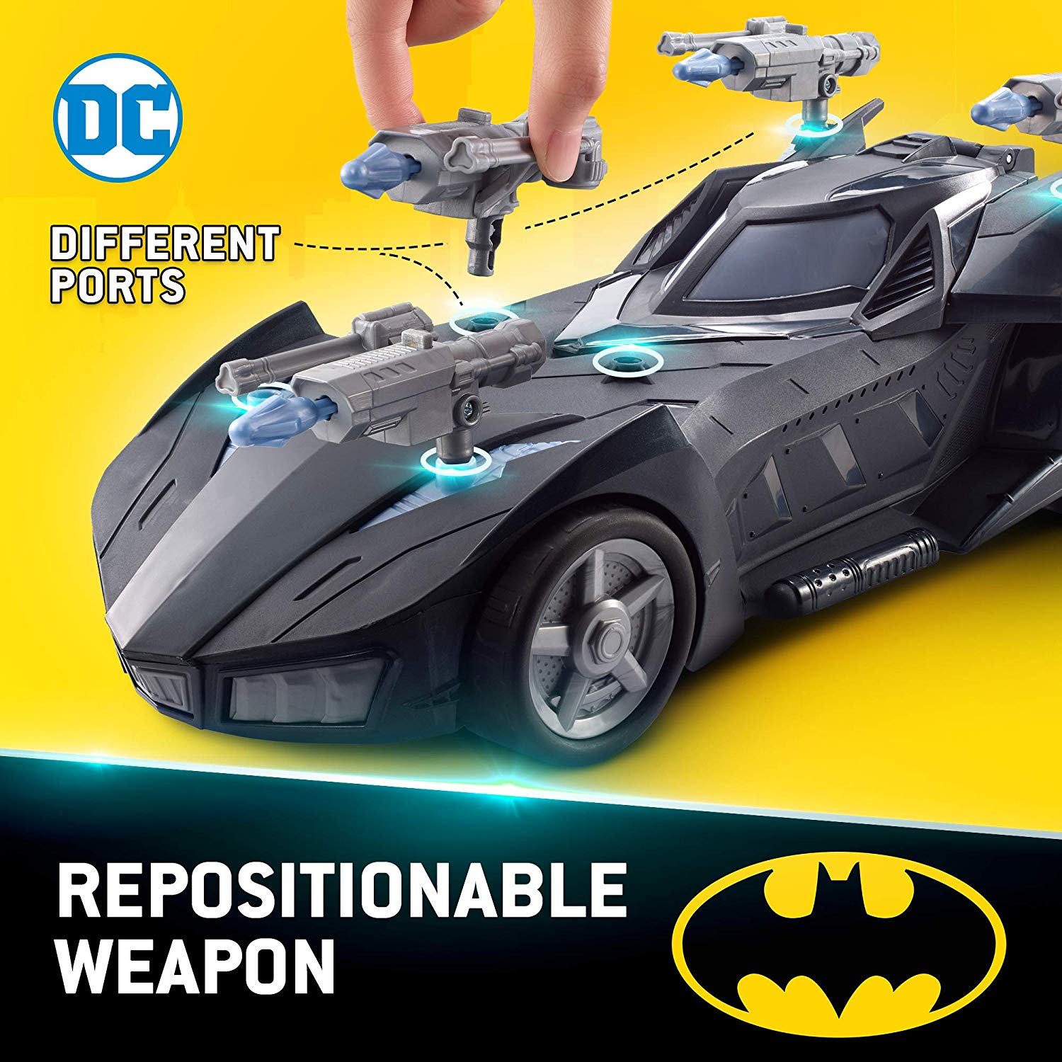 BATMAN FVM60 Missions Missile Launcher Batmobile Vehicle, Multi-Colour ...