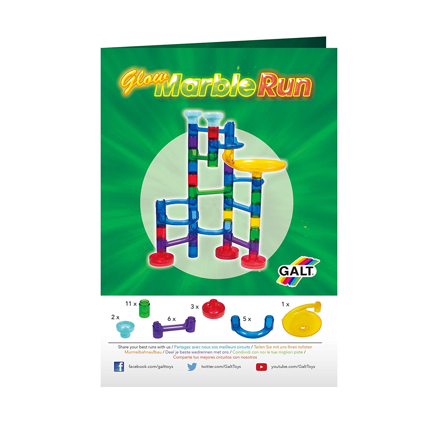 Galt Toys, Glow Marble Run, Construction Toy, Ages 4 Years Plus – TopToy