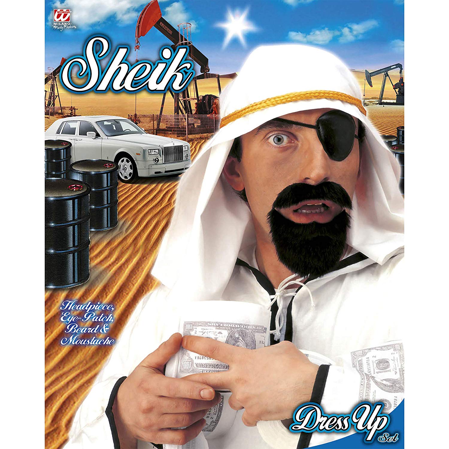 Sheik Dress Up Set Accessory for Arab Middle East Indian Fancy Dress ...
