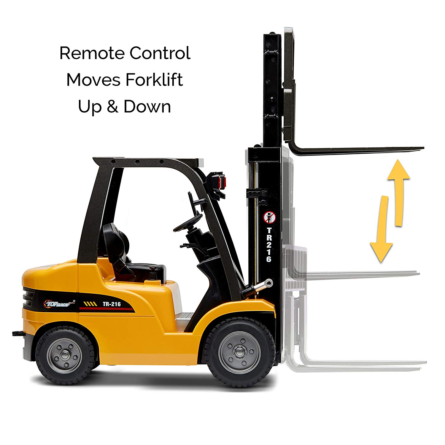 Top Race JUMBO Remote Control Forklift 13 Inch Tall Pallet Truck Toy, 8 ...