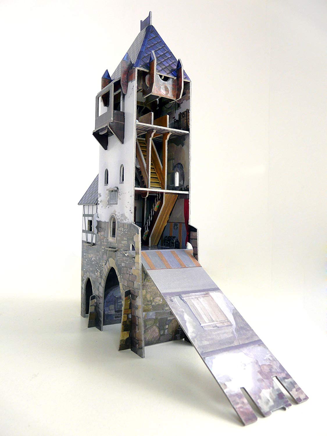 Keranova 201 Clever Paper Medieval Town Guard Tower 3D Puzzle, 15 x 8 x ...