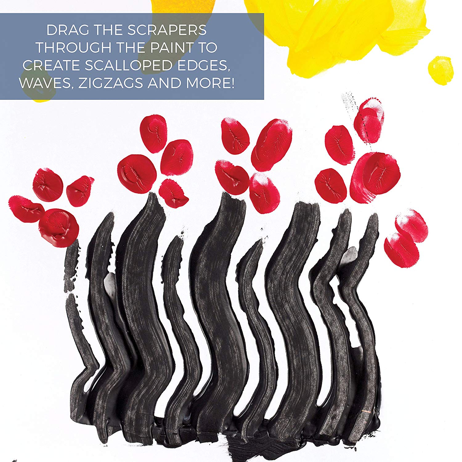 ECR4Kids Designer Paint Scrapers Set – Art Supplies for Kids and ...