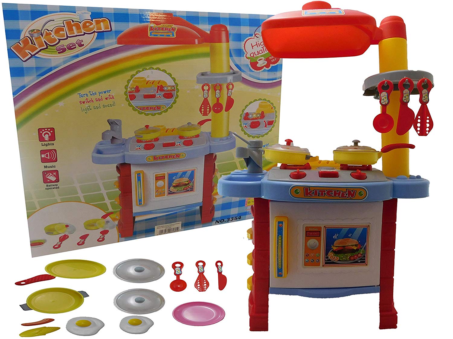 Allkindathings Children Kids Kitchen Cooking Role Play Pretend Toy ...