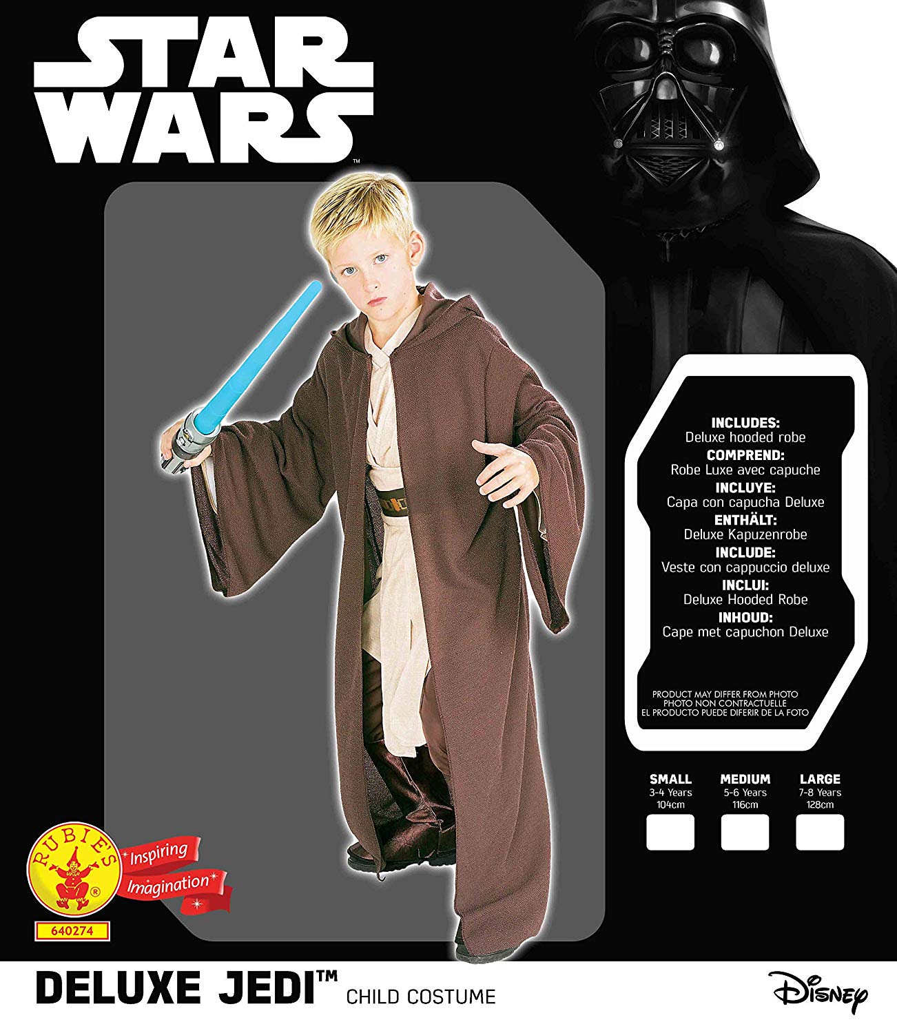 Rubie’s Official Disney Star Wars Jedi Hooded Robe, Deluxe Childs – TopToy