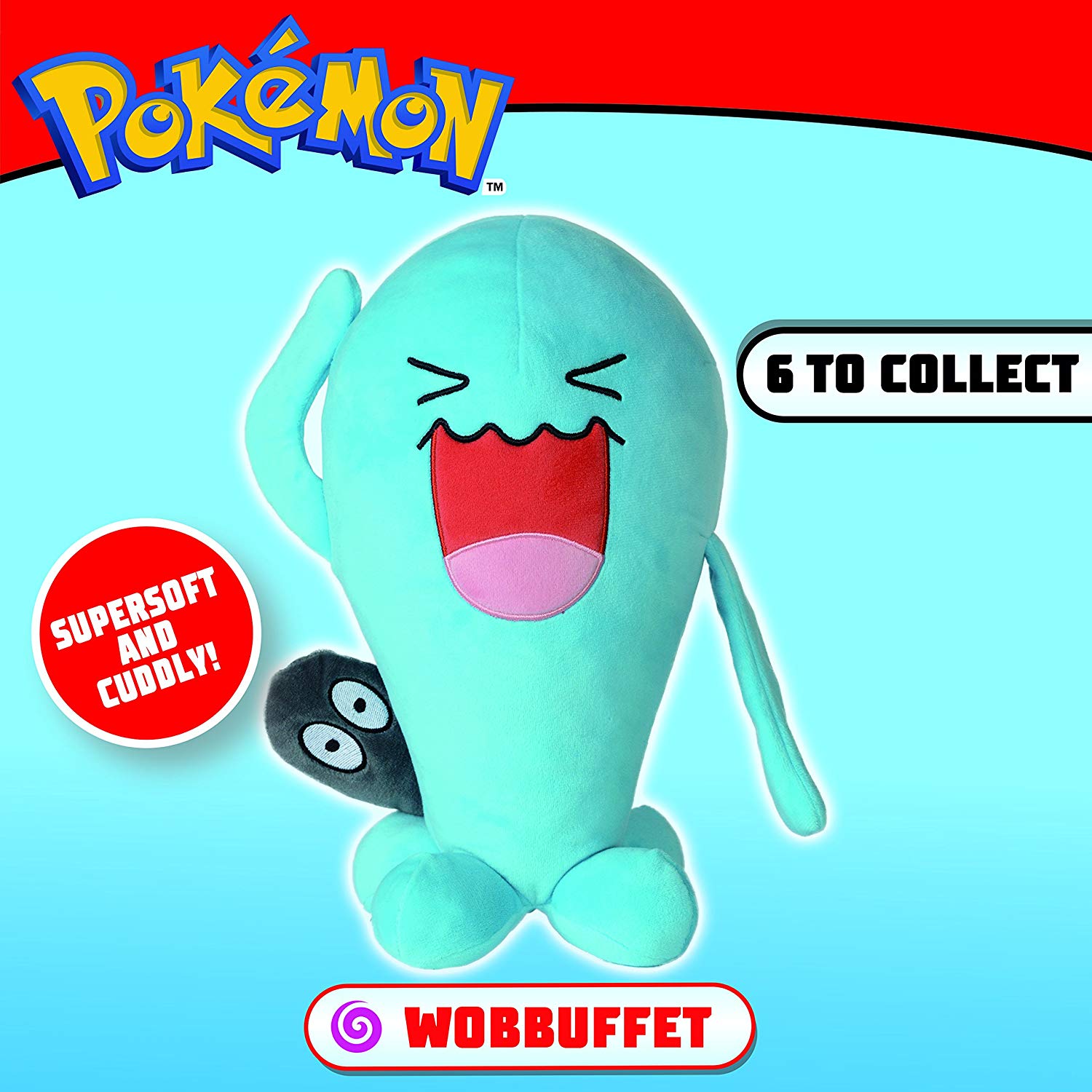 Pokemon 96372 Wobbuffet Plush Toy, Multi-Colour, 12-Inch – TopToy