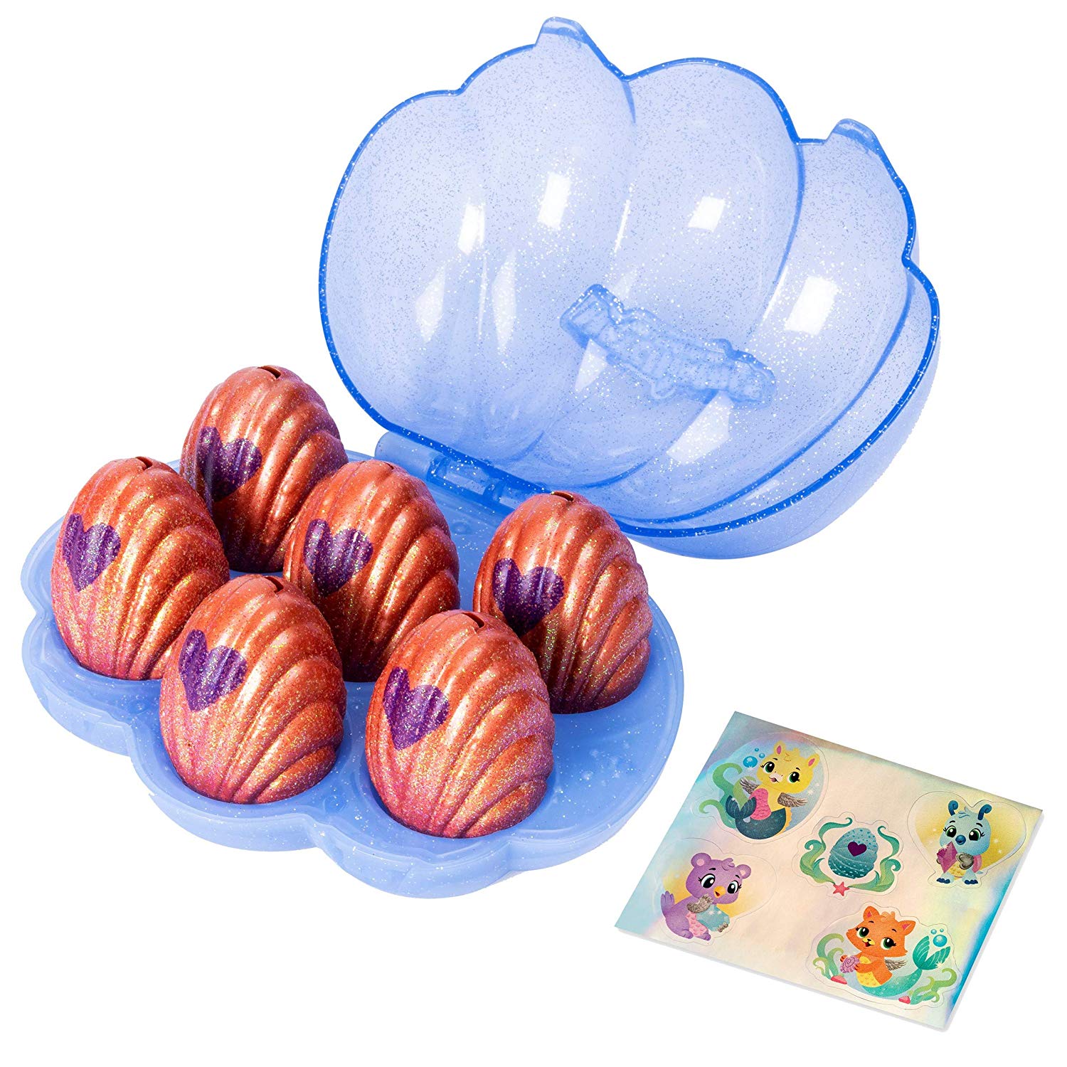 Hatchimals CollEGGtibles, Mermal Magic 6-Pack Shell Carrying Case with ...