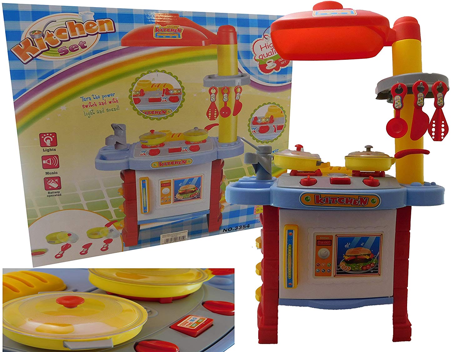 Allkindathings Children Kids Kitchen Cooking Role Play Pretend Toy ...