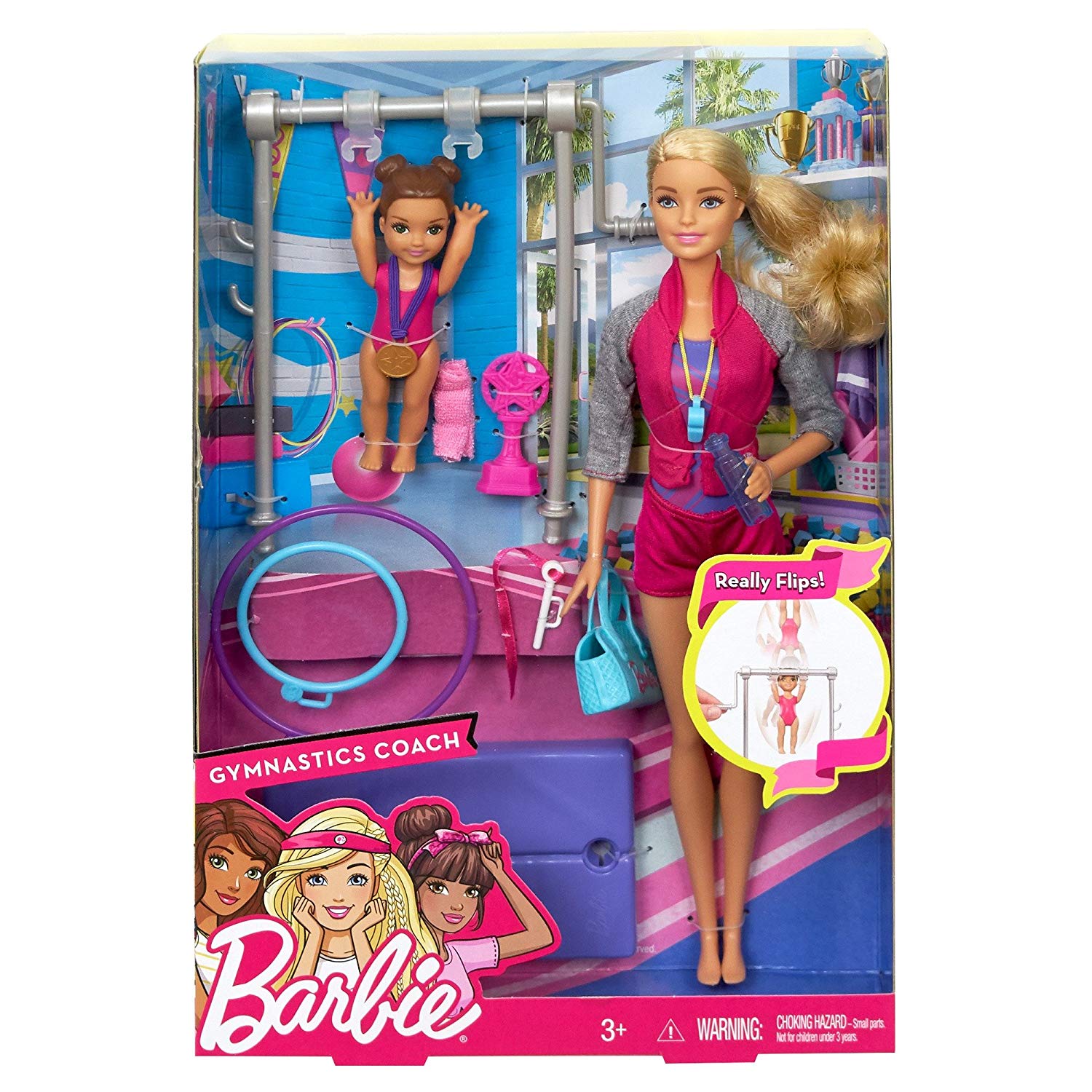 Barbie Gymnastic Coach Dolls & Playset – TopToy
