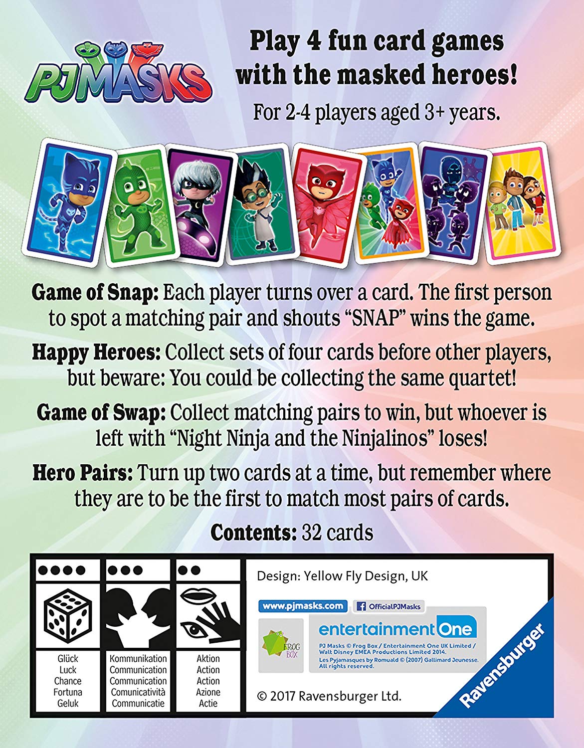 Ravensburger 20341 PJ Masks-Card Game for Kids Age 3 Years and Up-Play ...