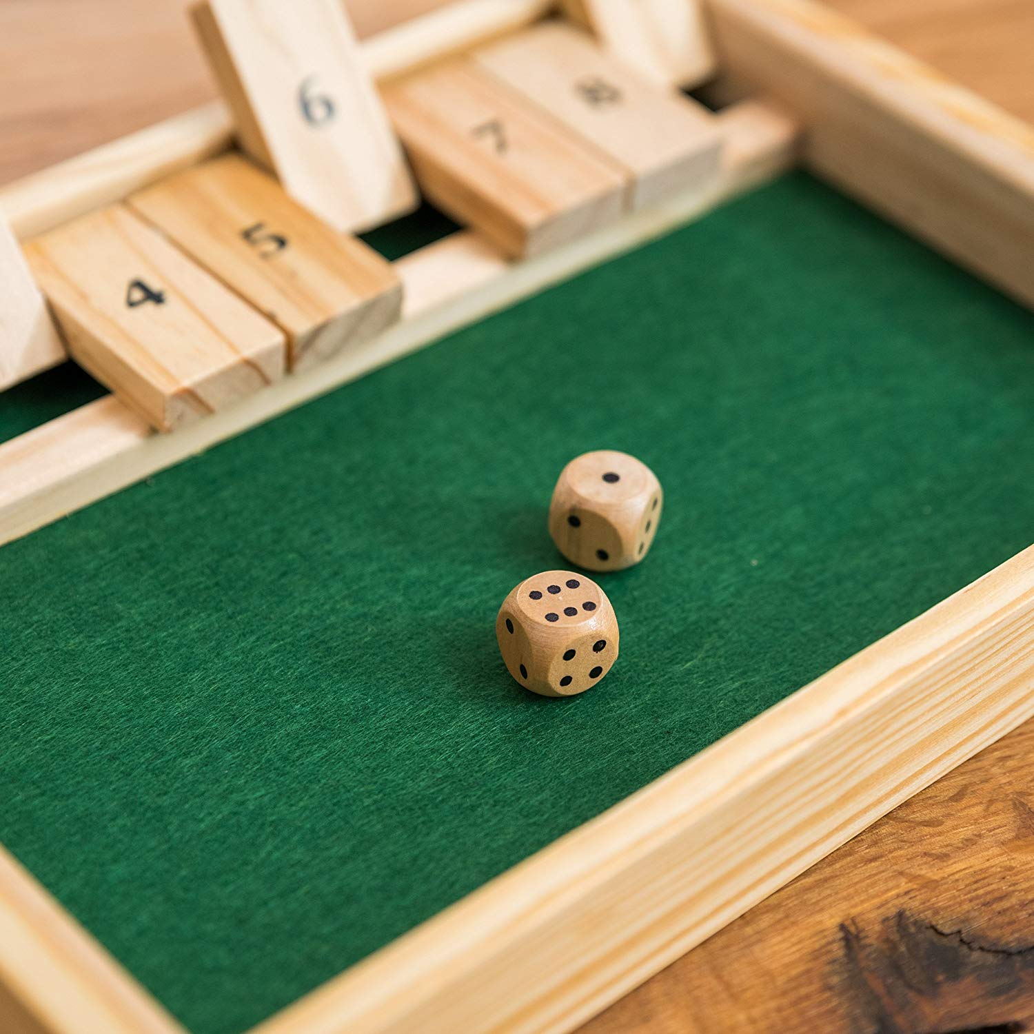 Toyrific TY4660 Shut The Box, Single Player-9 Numbers dice Game – TopToy