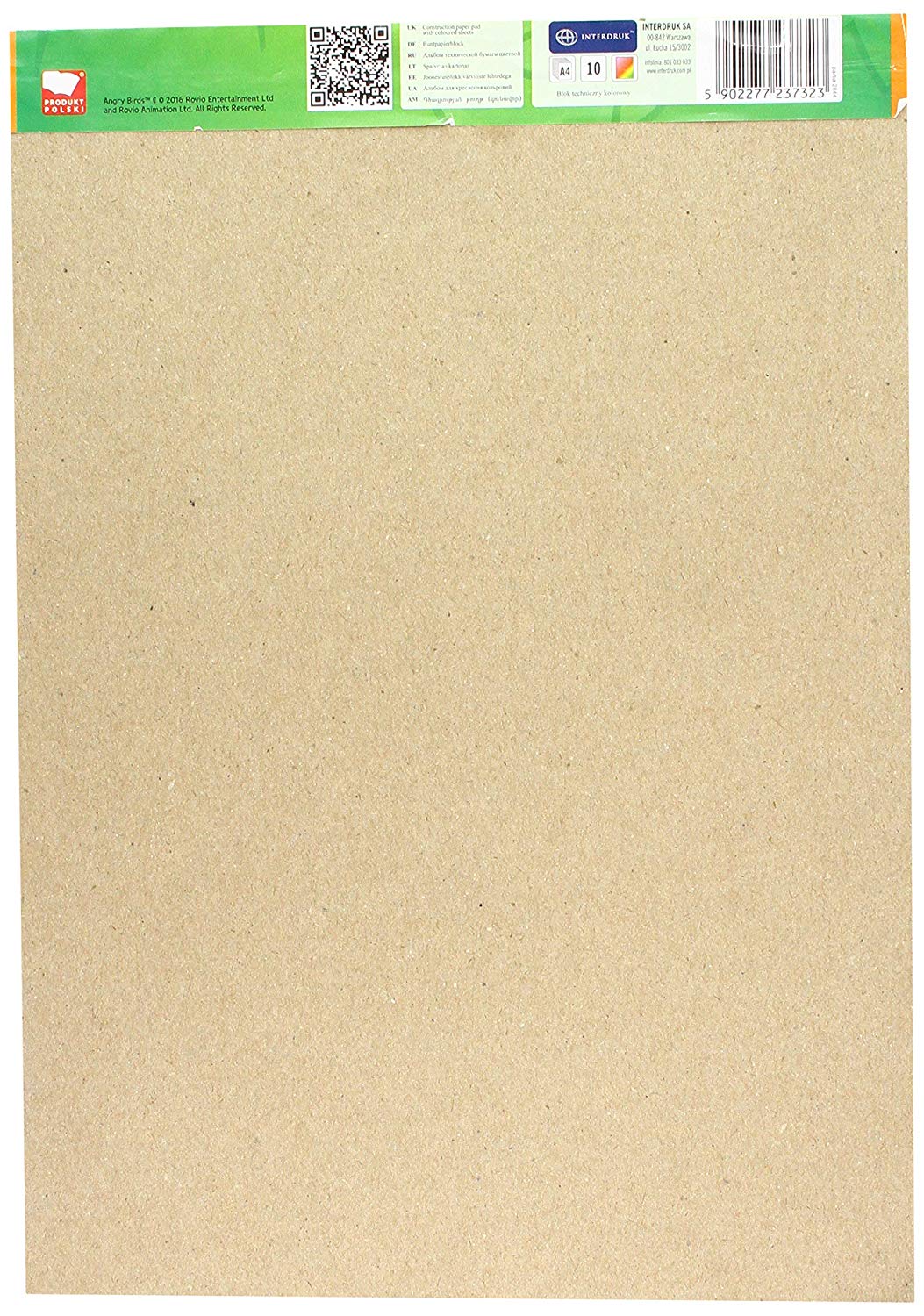Interdruk BLTKABM Coloured Technical Drawing Pad A4 10 Angry Birds ...