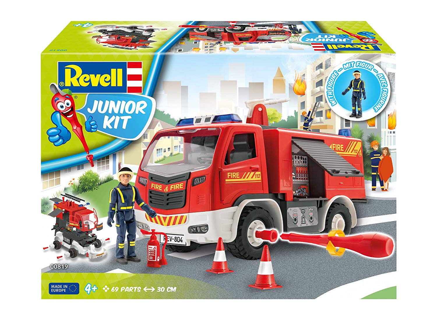 Revell 00819 Firefighter with Figure, Multi Colour – TopToy