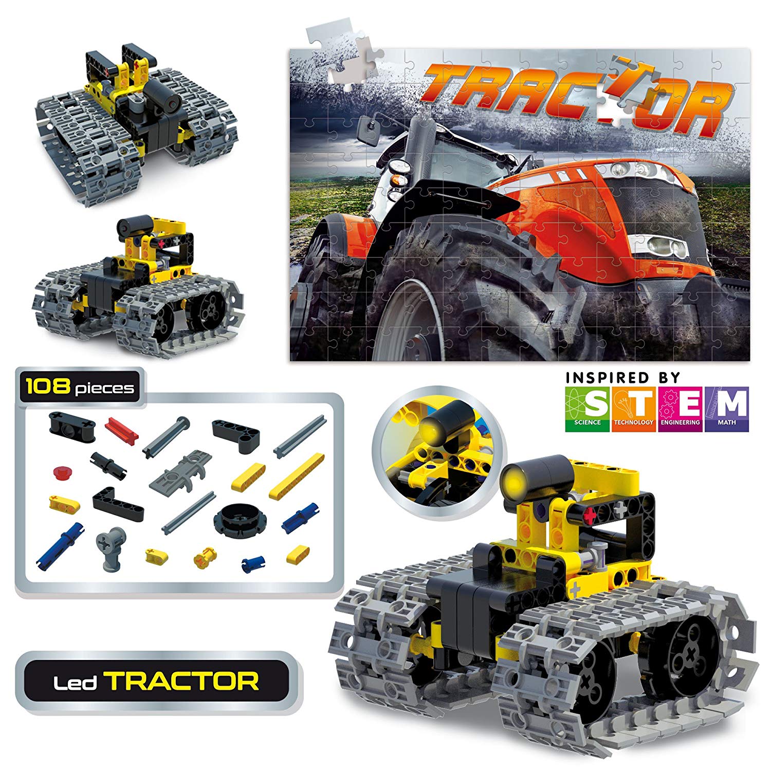 Lisciani 66124 Scienza Hi Tech Stem Technics 10 in 1 Led Tractor ...