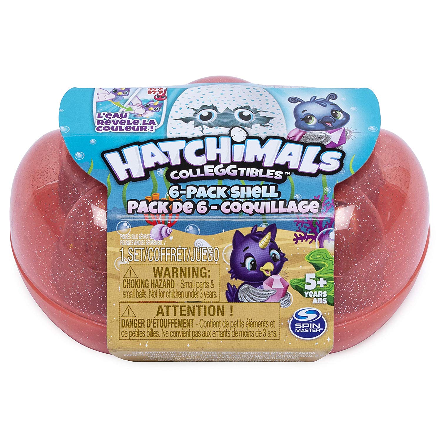 Hatchimals CollEGGtibles, Mermal Magic 6-Pack Shell Carrying Case with ...
