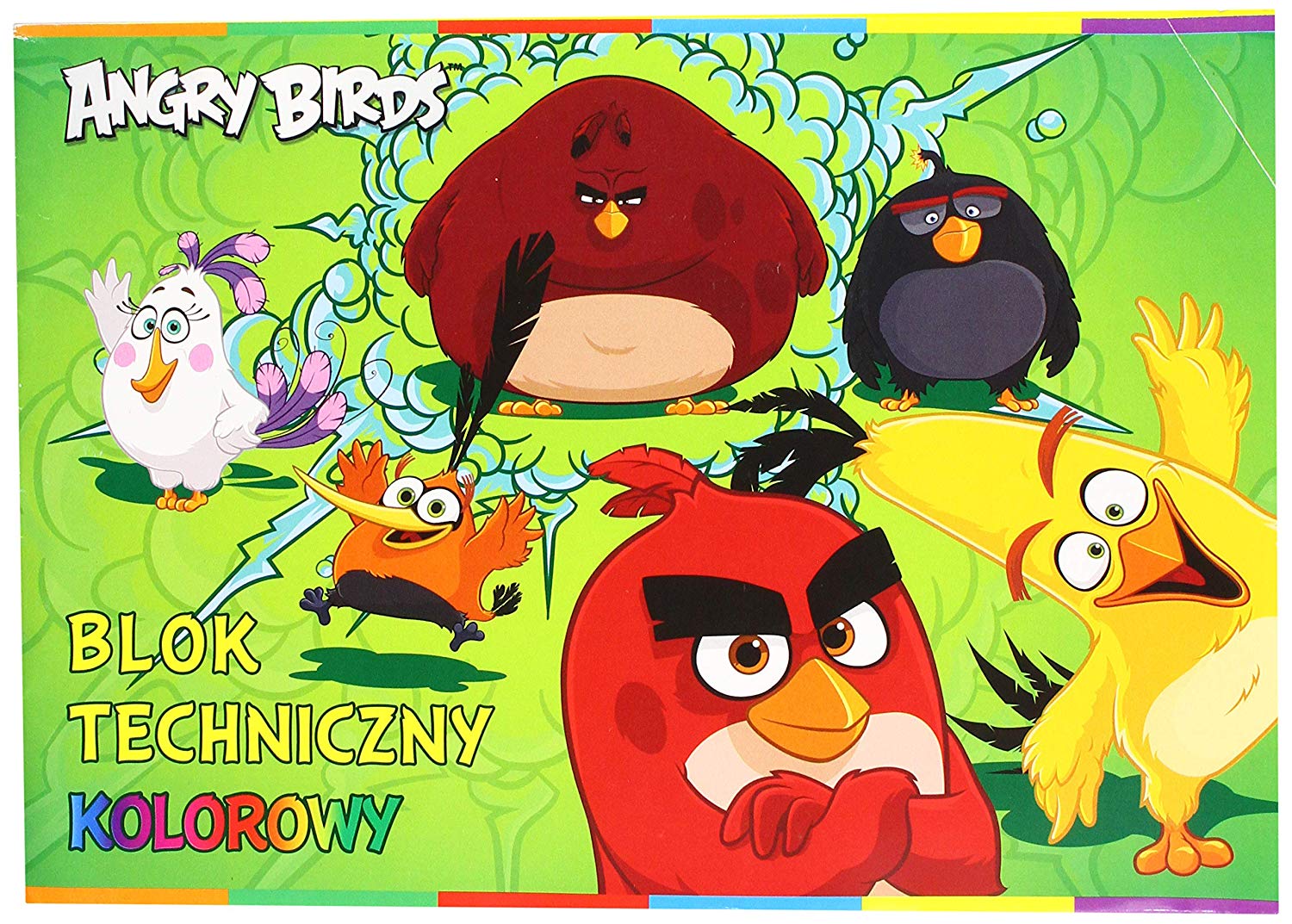 Interdruk BLTKABM Coloured Technical Drawing Pad A4 10 Angry Birds ...