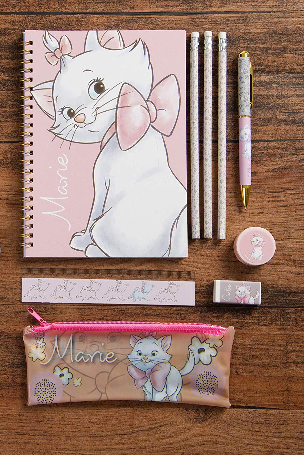 Disney Marie (Aristocats) Official Stationery Set, Includes: A5 Note ...