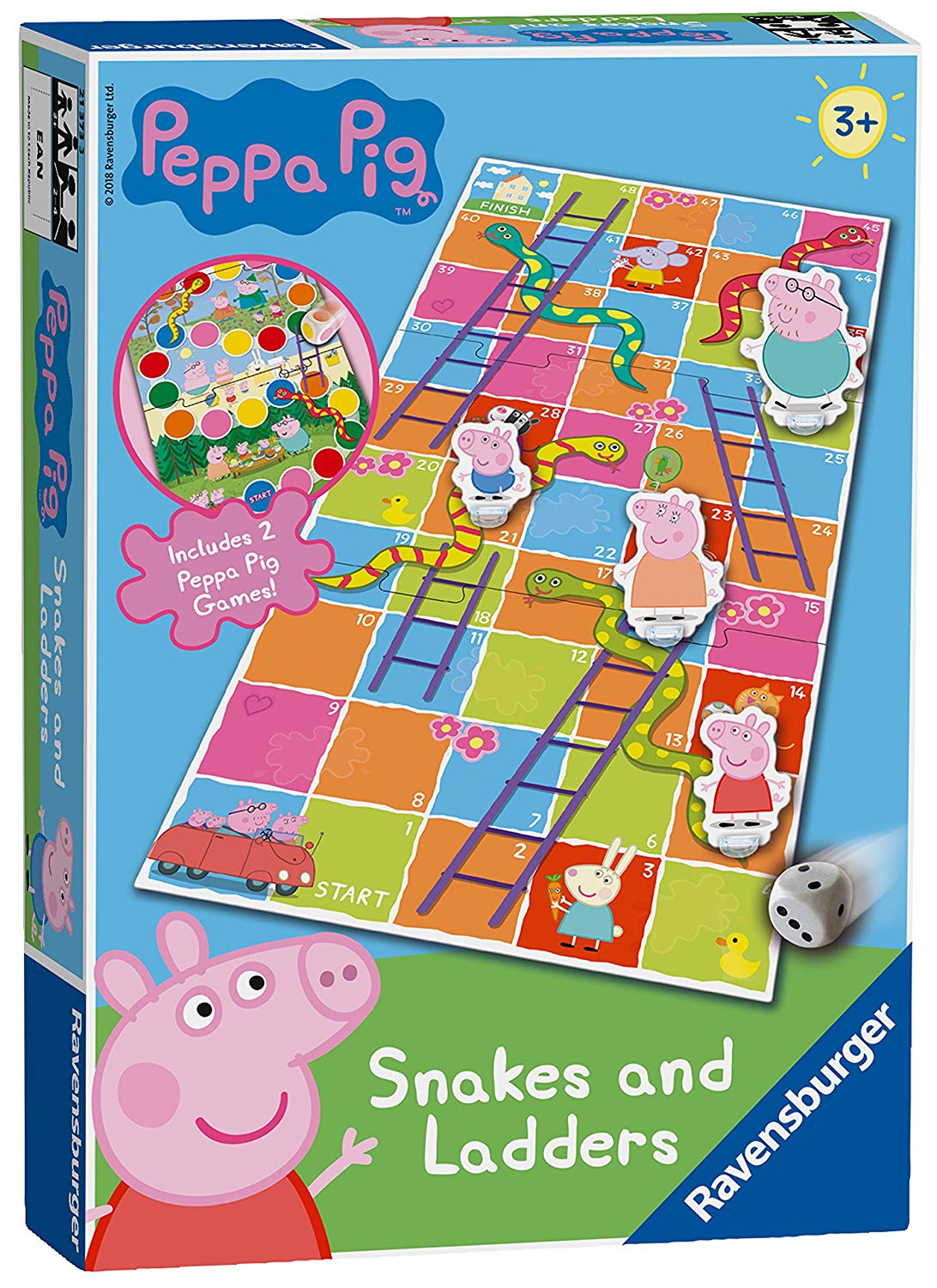 Ravensburger Peppa Pig Snakes & Ladders Board Game for Kids Age 3 Years ...
